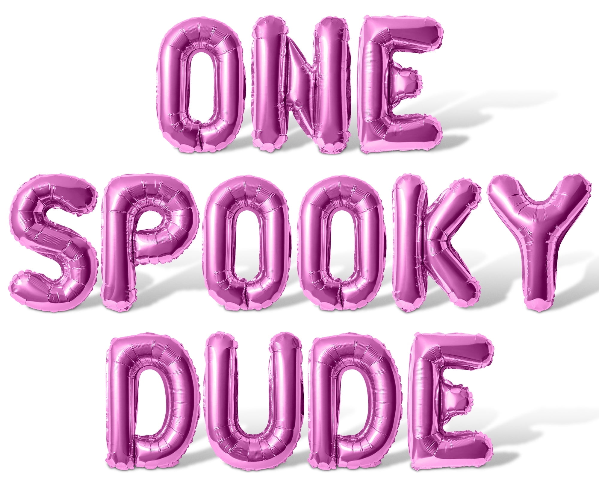 Letter Balloons - ONE SPOOKY DUDE 16" Inch Alphabet Letters Foil Mylar ...