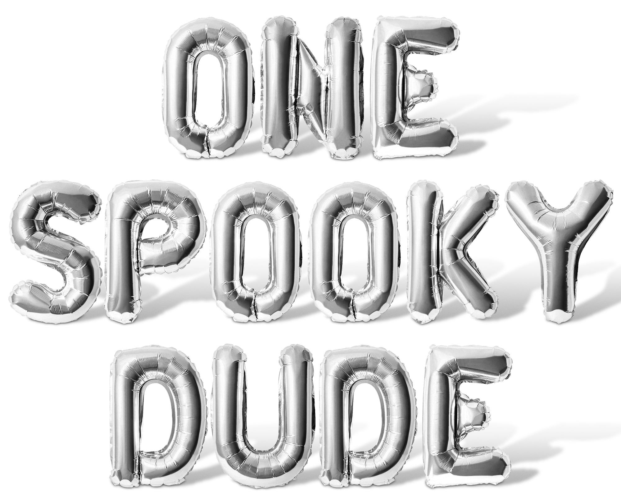 Letter Balloons - ONE SPOOKY DUDE 16" Inch Alphabet Letters Foil Mylar ...