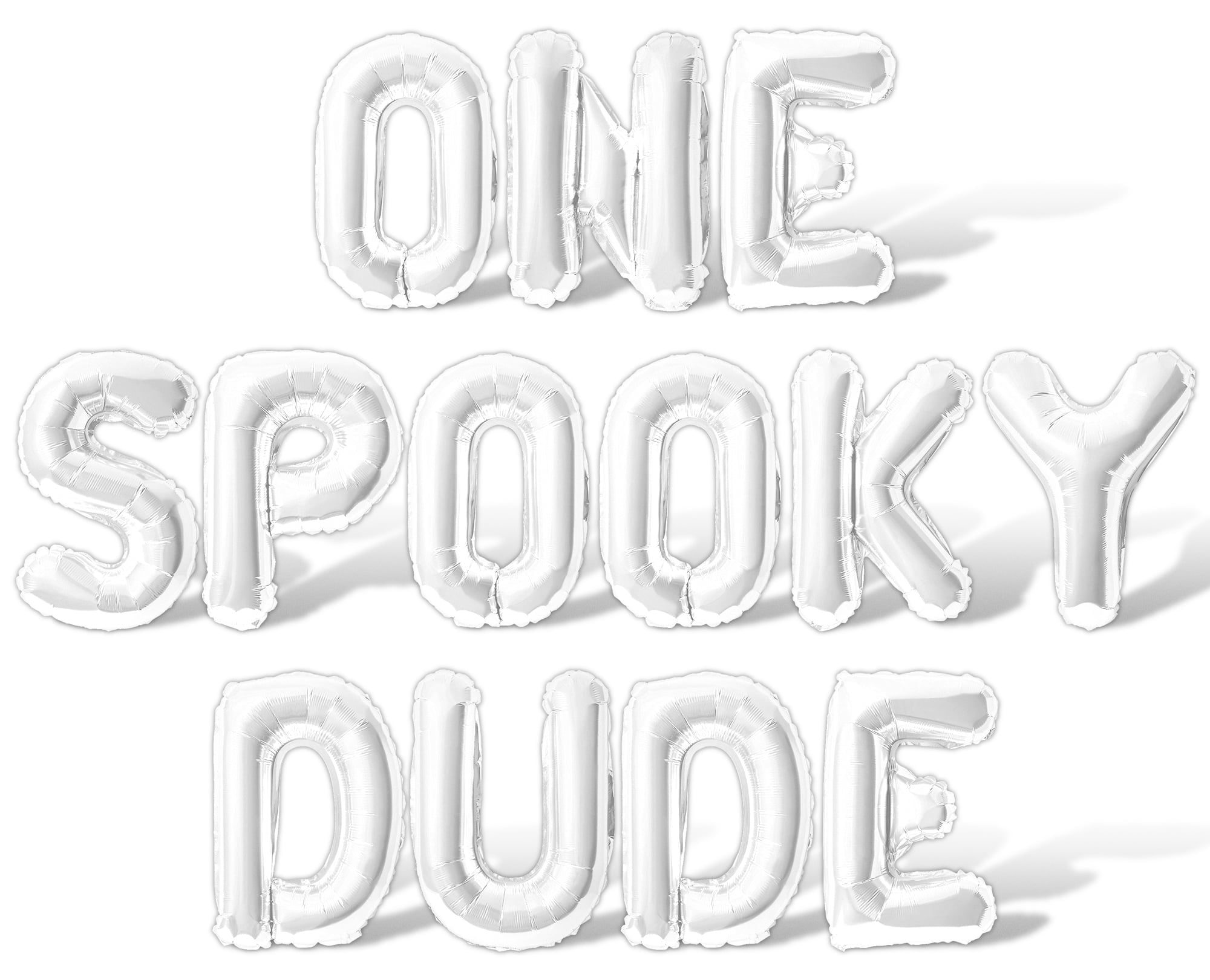 Letter Balloons - ONE SPOOKY DUDE 16" Inch Alphabet Letters Foil Mylar ...