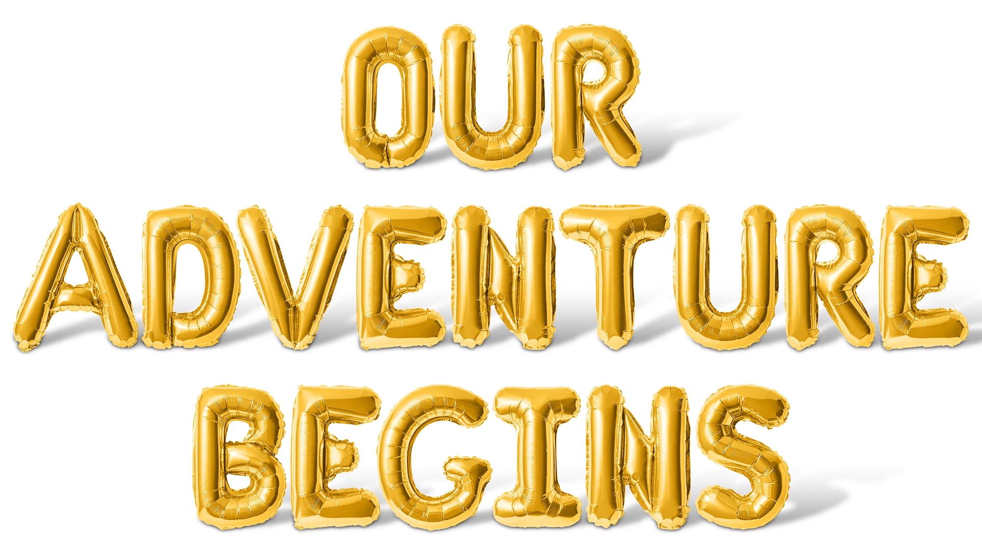 Letter Balloons - OUR ADVENTURE BEGINS 16" Inch Alphabet Letters Foil ...