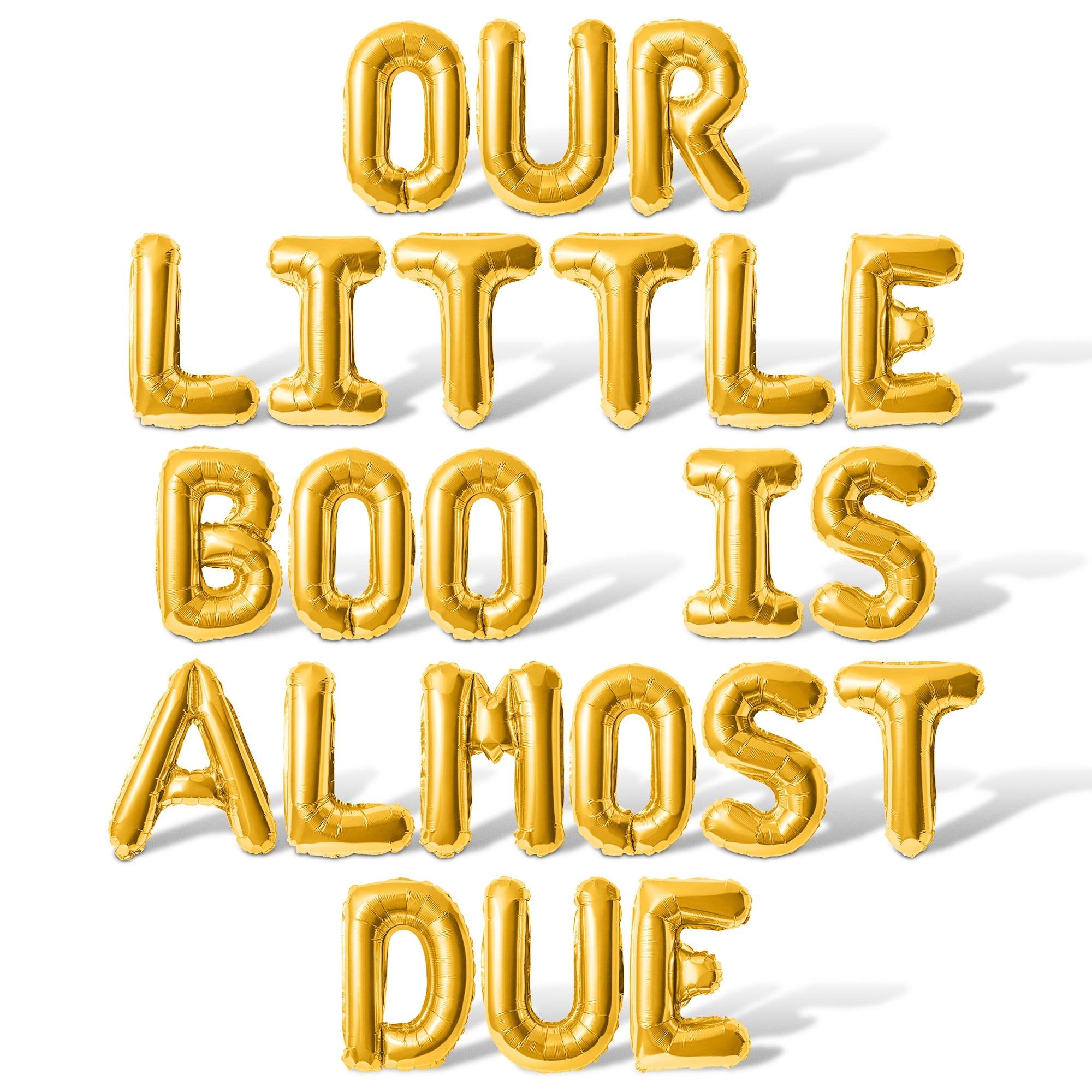 Letter Balloons - OUR LITTLE BOO IS ALMOST DUE 16" Inch Alphabet ...