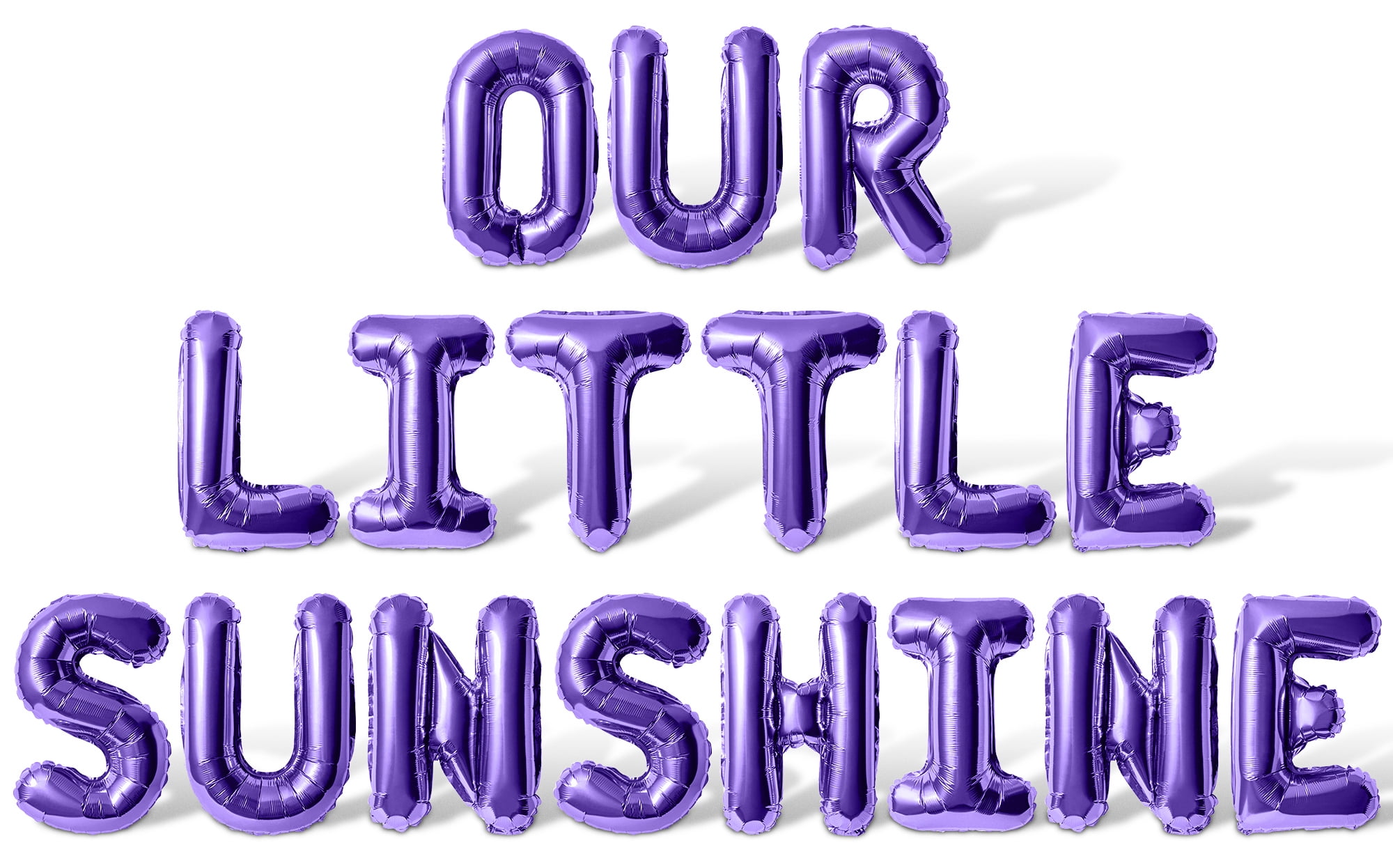 Letter Balloons - OUR LITTLE SUNSHINE 16" Inch Alphabet Letters Foil ...