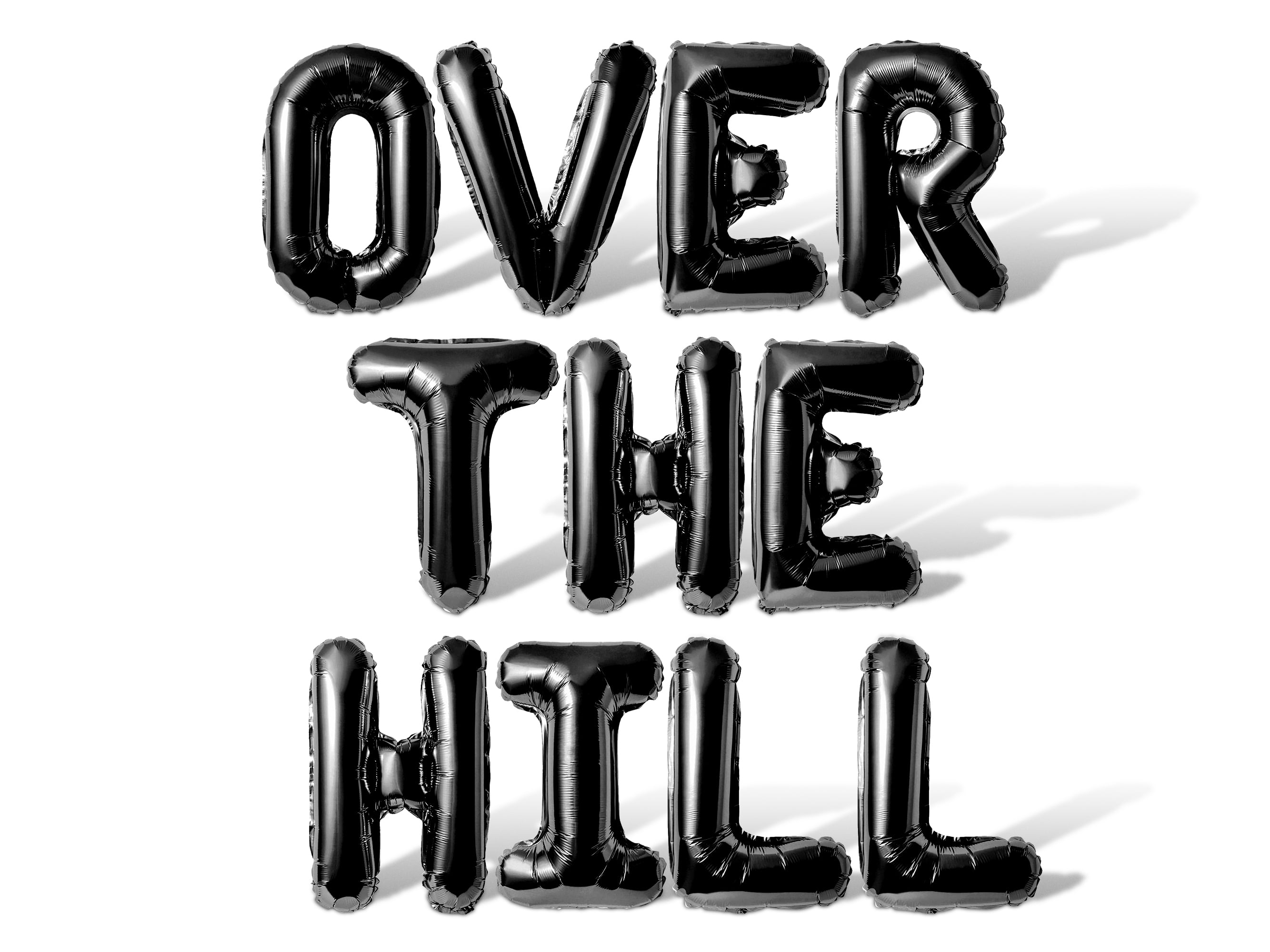 Letter Balloons - OVER THE HILL 16" Inch Alphabet Letters Foil Mylar ...