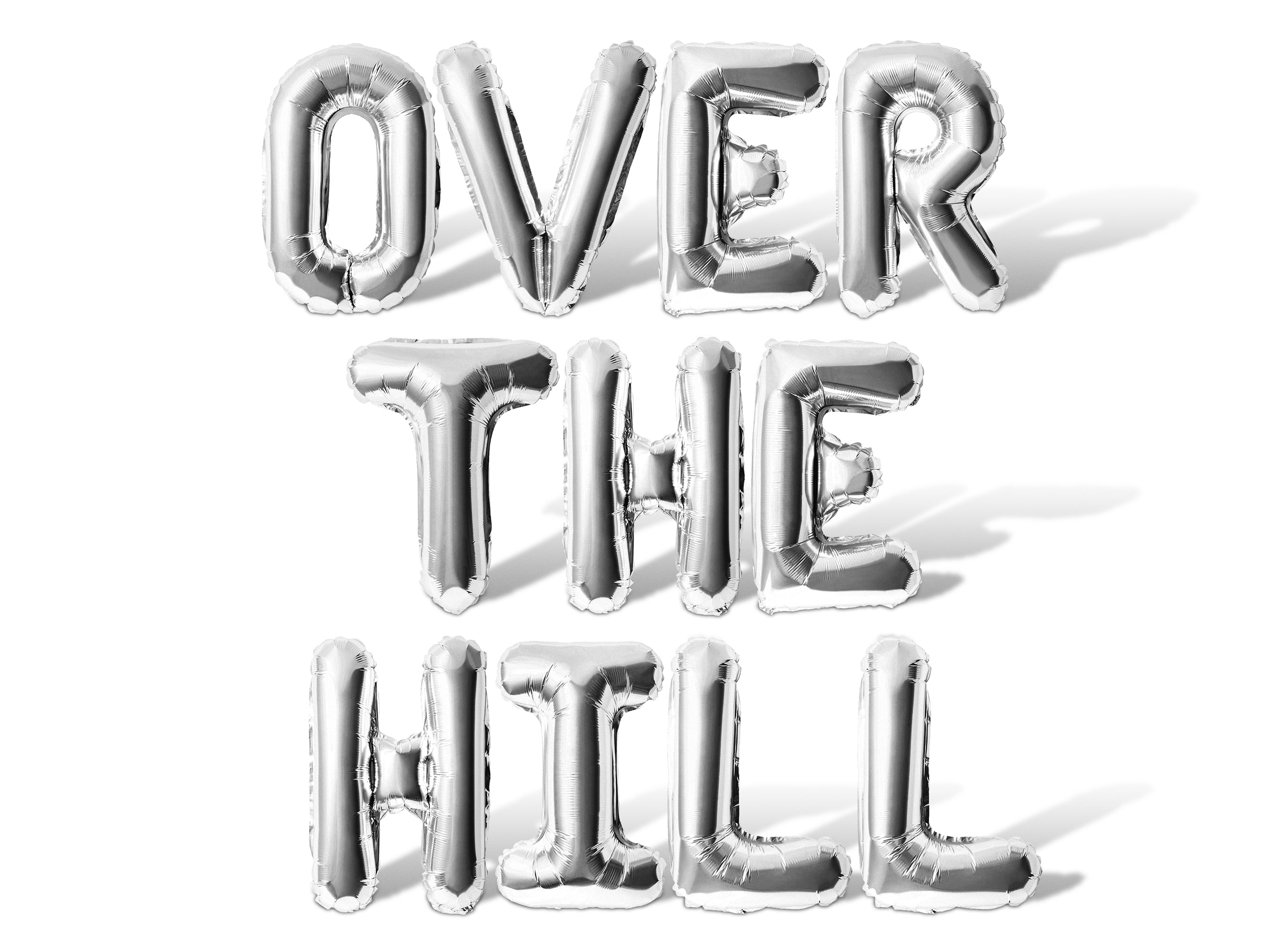 Letter Balloons - OVER THE HILL 16" Inch Alphabet Letters Foil Mylar ...