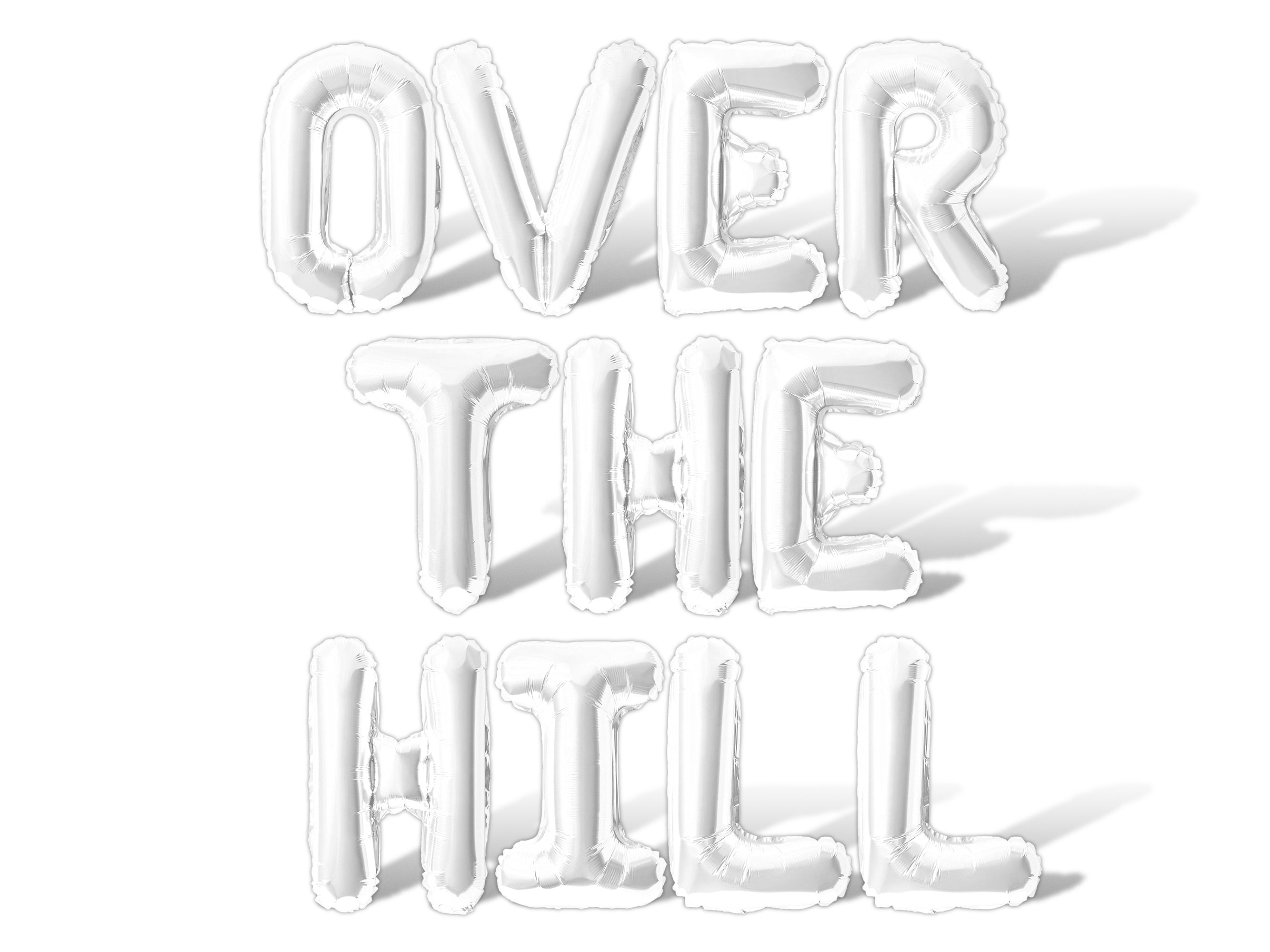 Letter Balloons - OVER THE HILL 16" Inch Alphabet Letters Foil Mylar ...