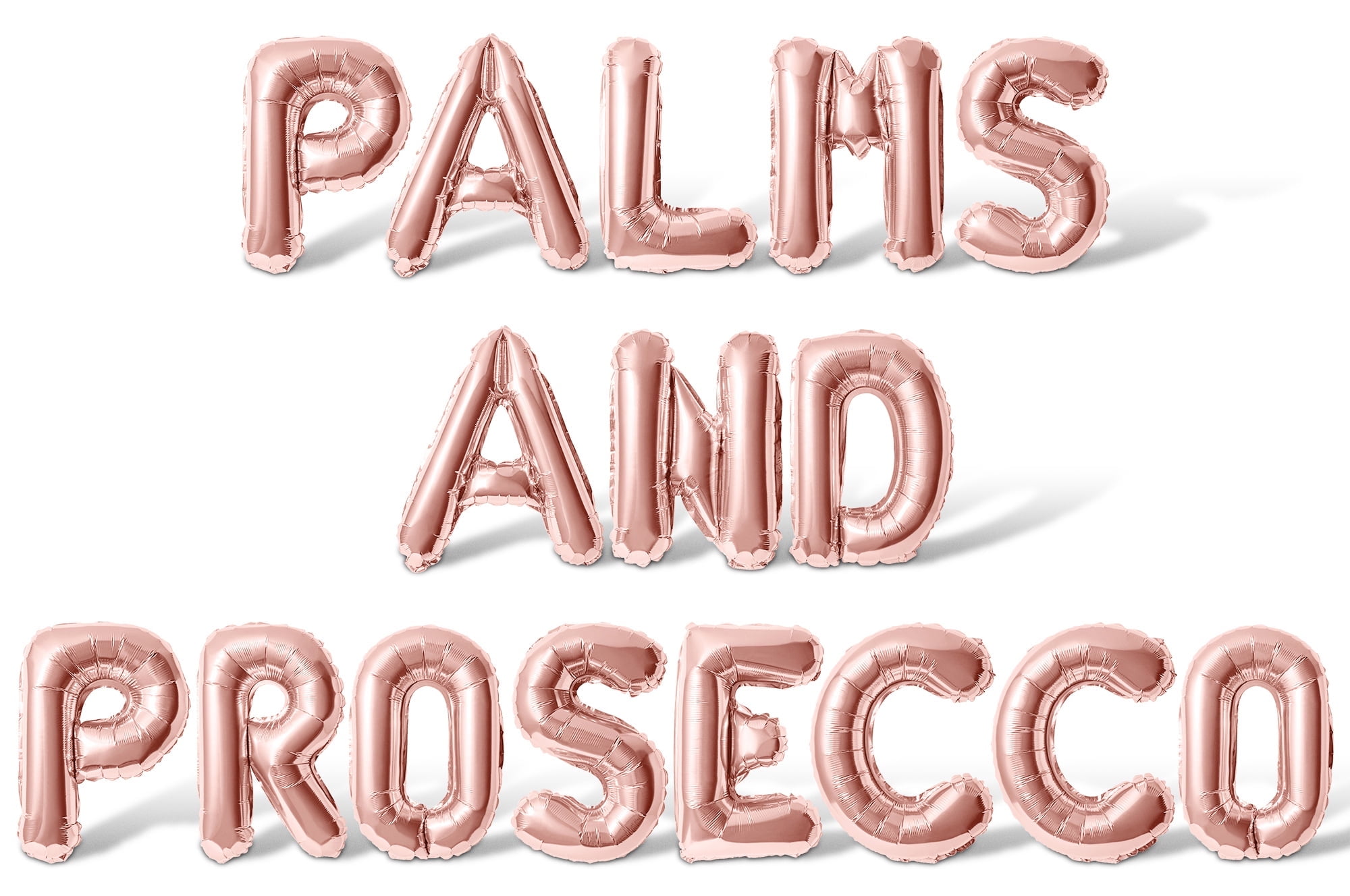 Letter Balloons - PALMS AND PROSECCO 16" Inch Alphabet Letters Foil ...