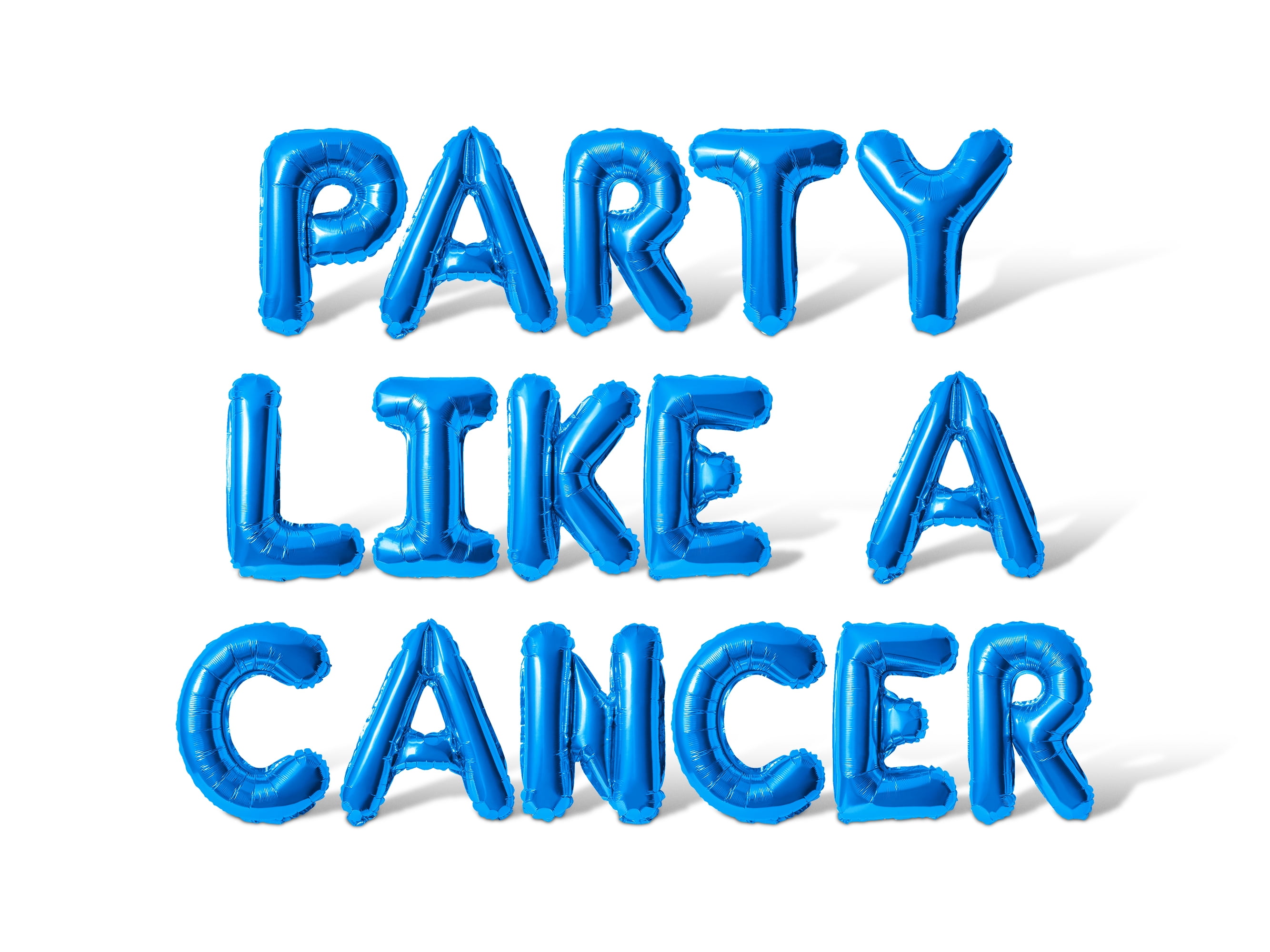 Letter Balloons - PARTY LIKE A CANCER 16" Inch Alphabet Letters Foil ...