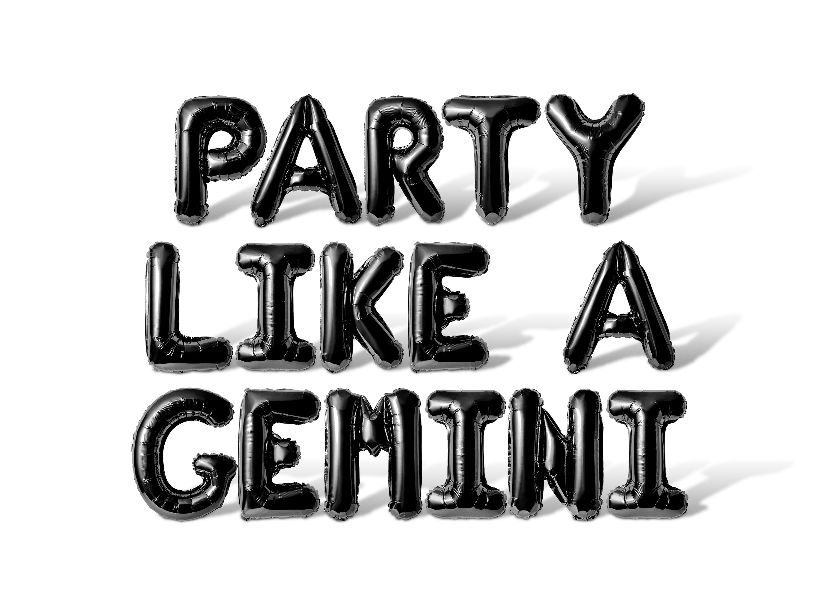 Letter Balloons - PARTY LIKE A GEMINI 16" Inch Alphabet Letters Foil ...