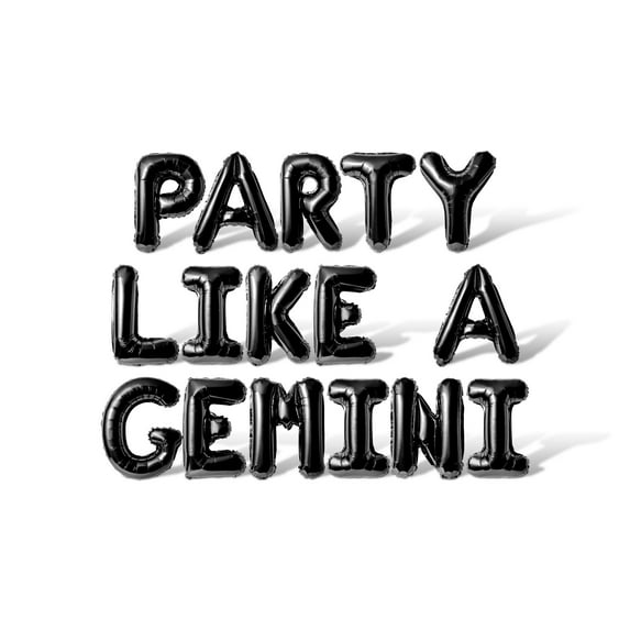 Letter Balloons - PARTY LIKE A GEMINI 16" Inch Alphabet Letters Foil ...