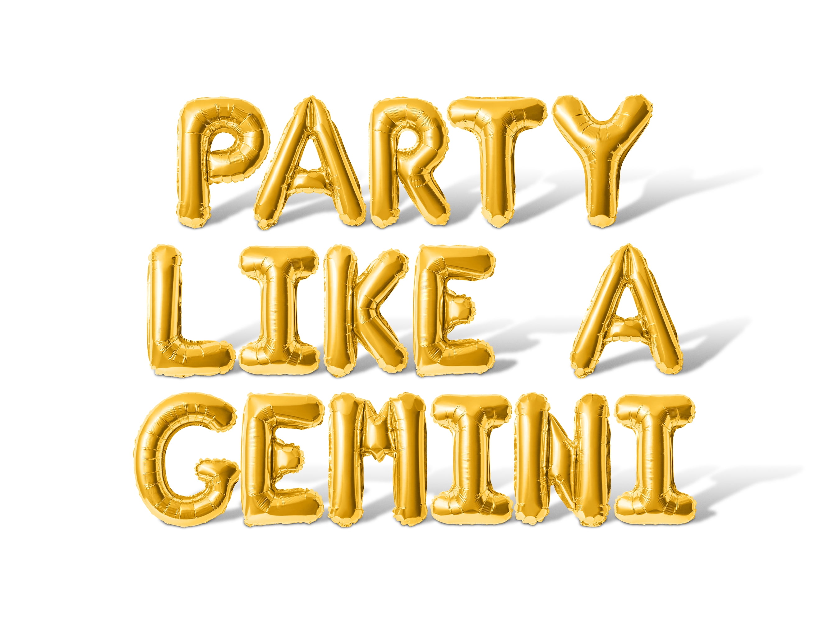 Letter Balloons - PARTY LIKE A GEMINI 16" Inch Alphabet Letters Foil ...