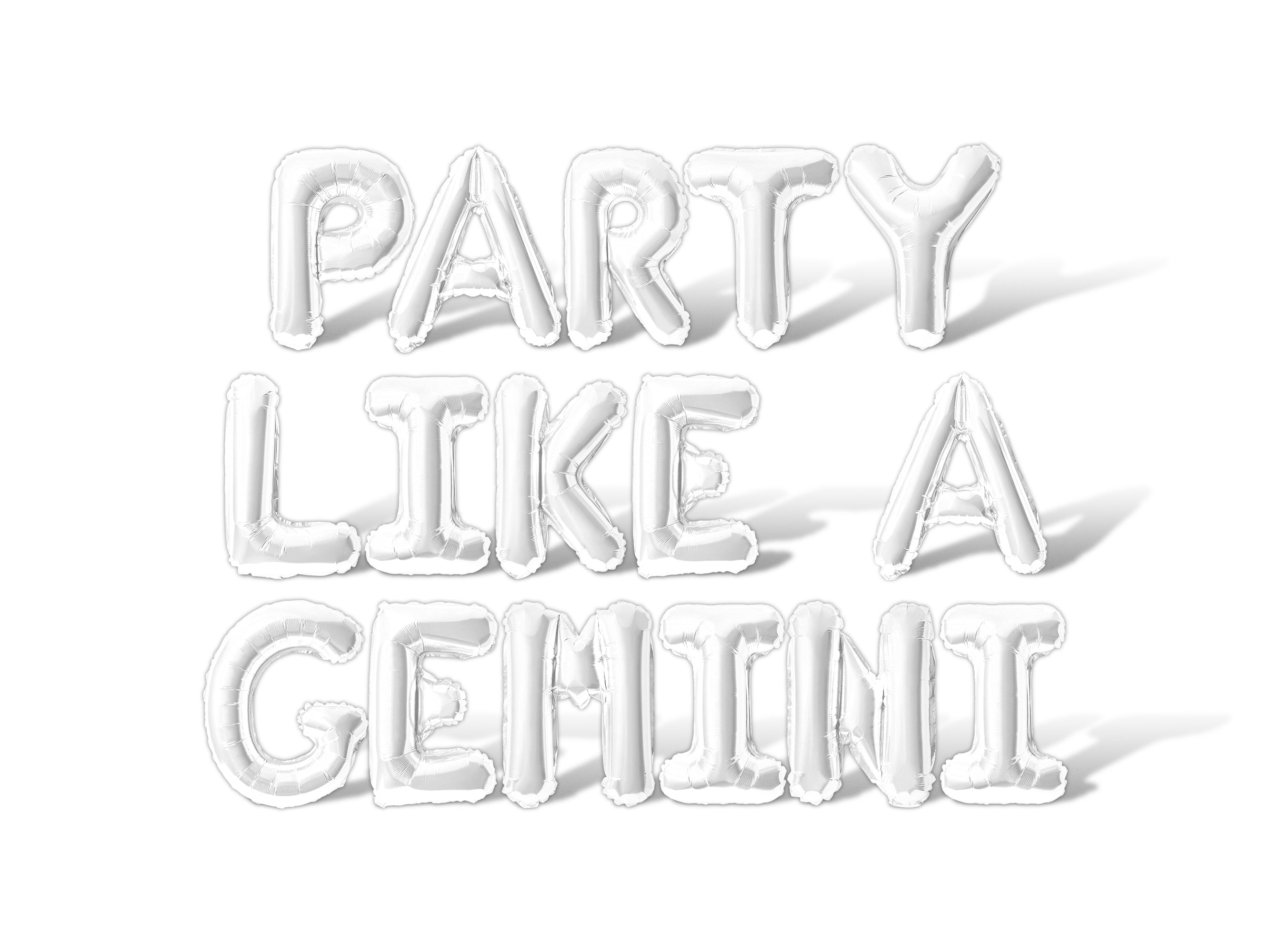 Letter Balloons - PARTY LIKE A GEMINI 16" Inch Alphabet Letters Foil ...