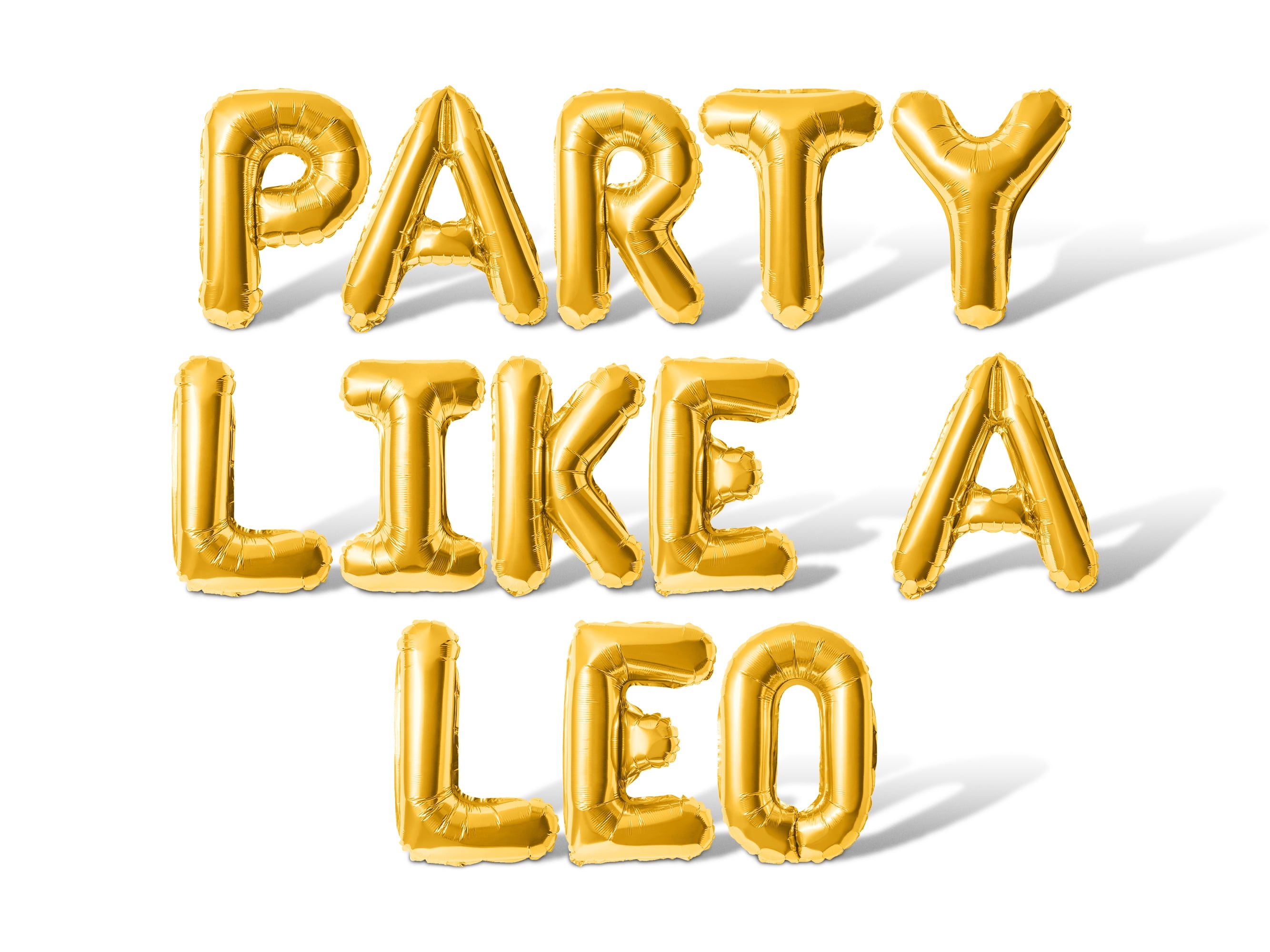 Letter Balloons - PARTY LIKE A LEO 16" Inch Alphabet Letters Foil Mylar ...