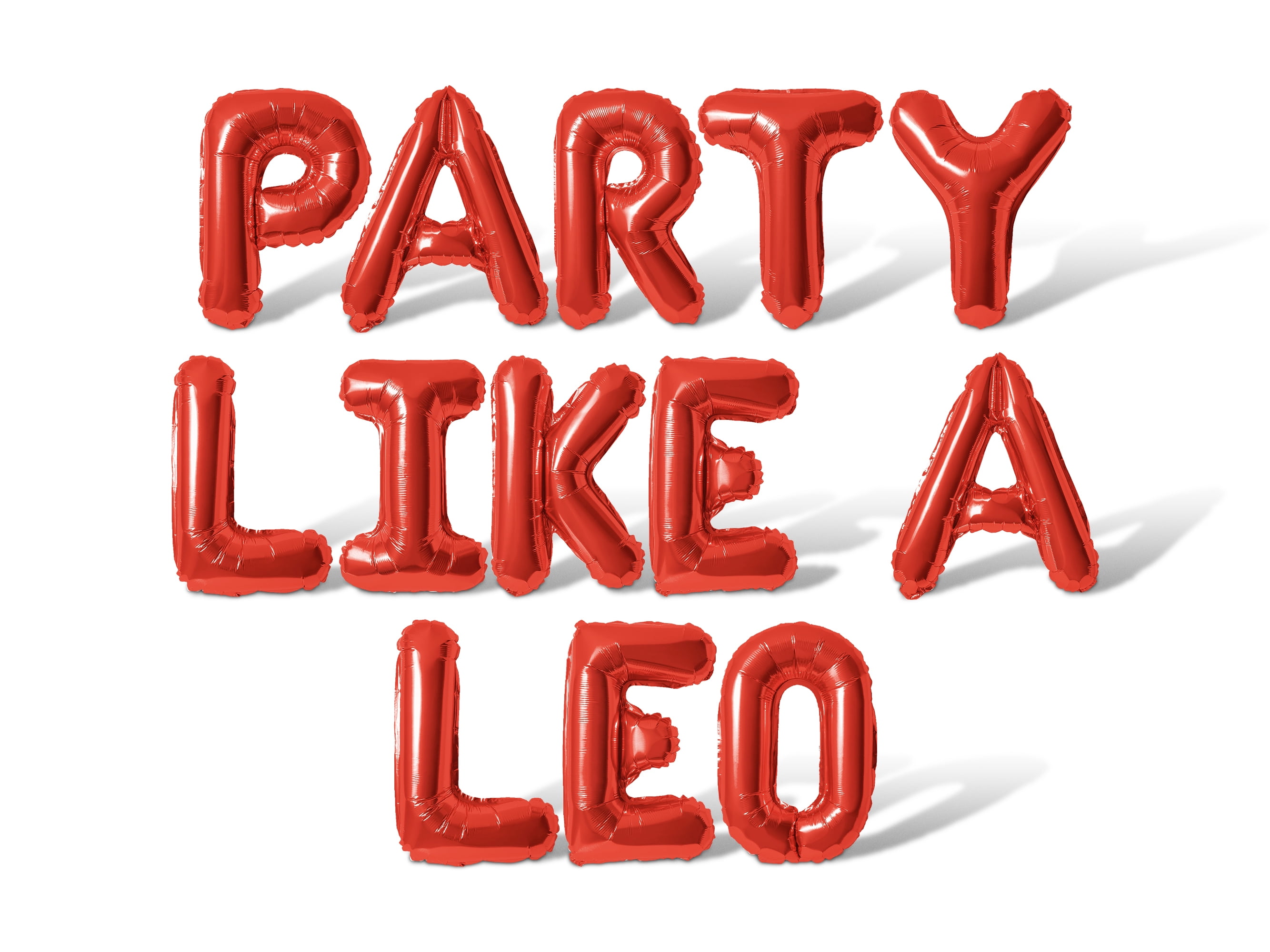 Letter Balloons - PARTY LIKE A LEO 16" Inch Alphabet Letters Foil Mylar ...