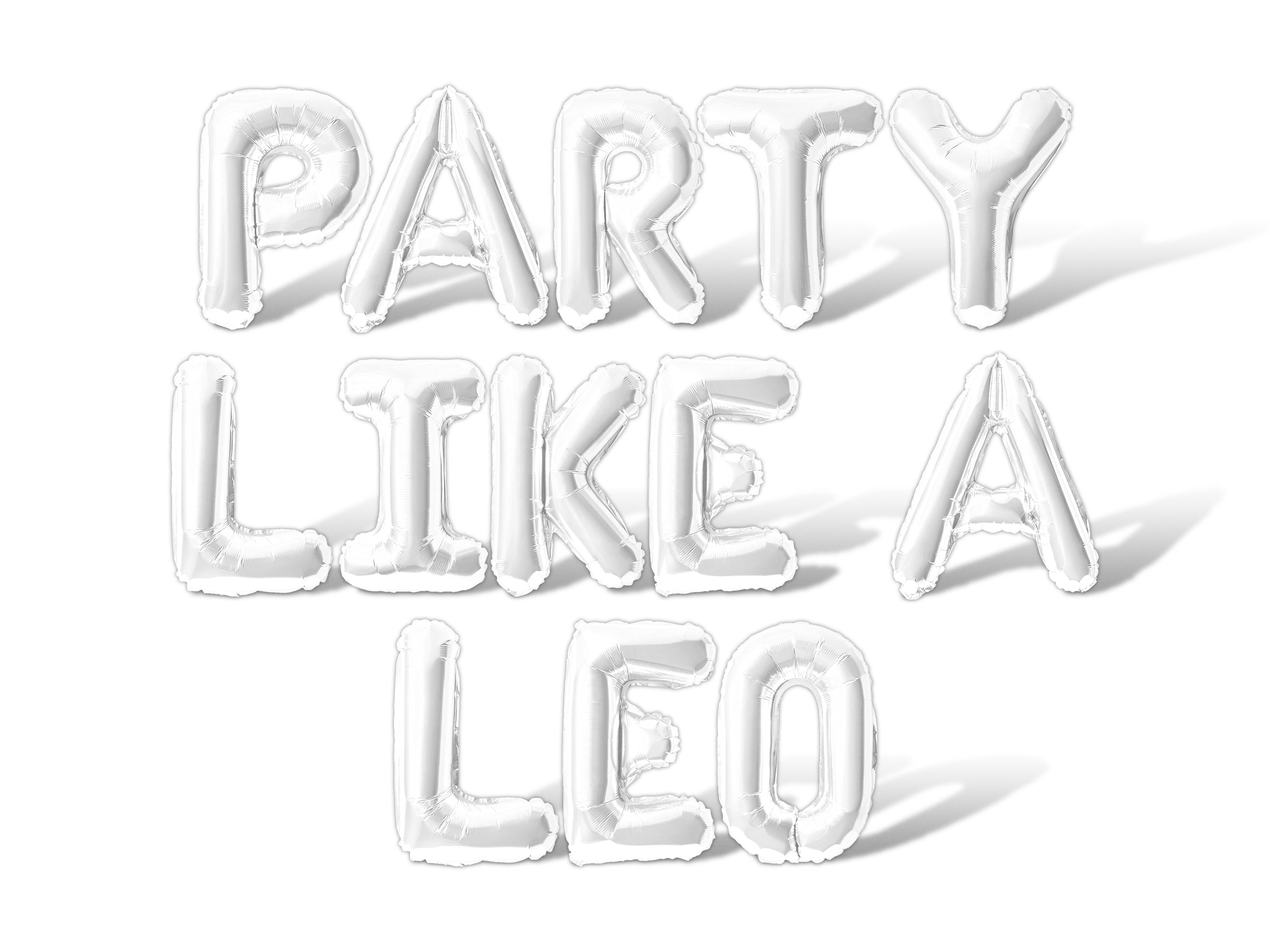 Letter Balloons - PARTY LIKE A LEO 16" Inch Alphabet Letters Foil Mylar ...