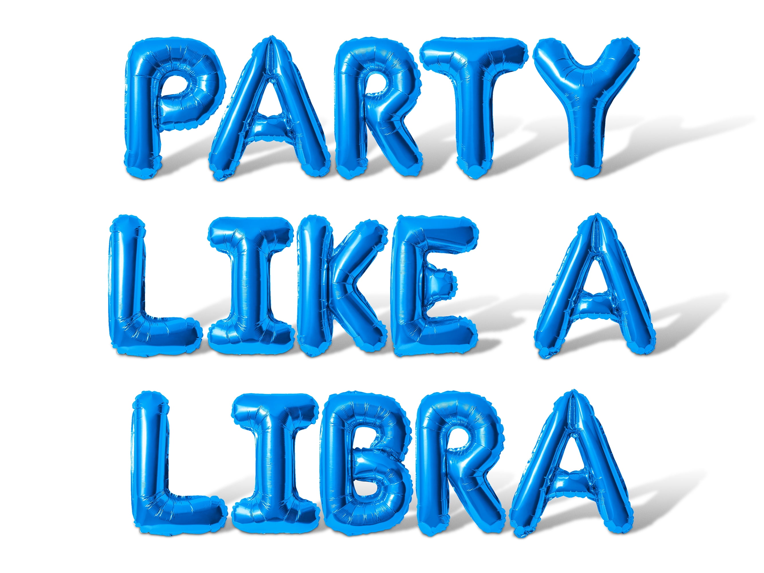 Letter Balloons - PARTY LIKE A LIBRA 16" Inch Alphabet Letters Foil ...