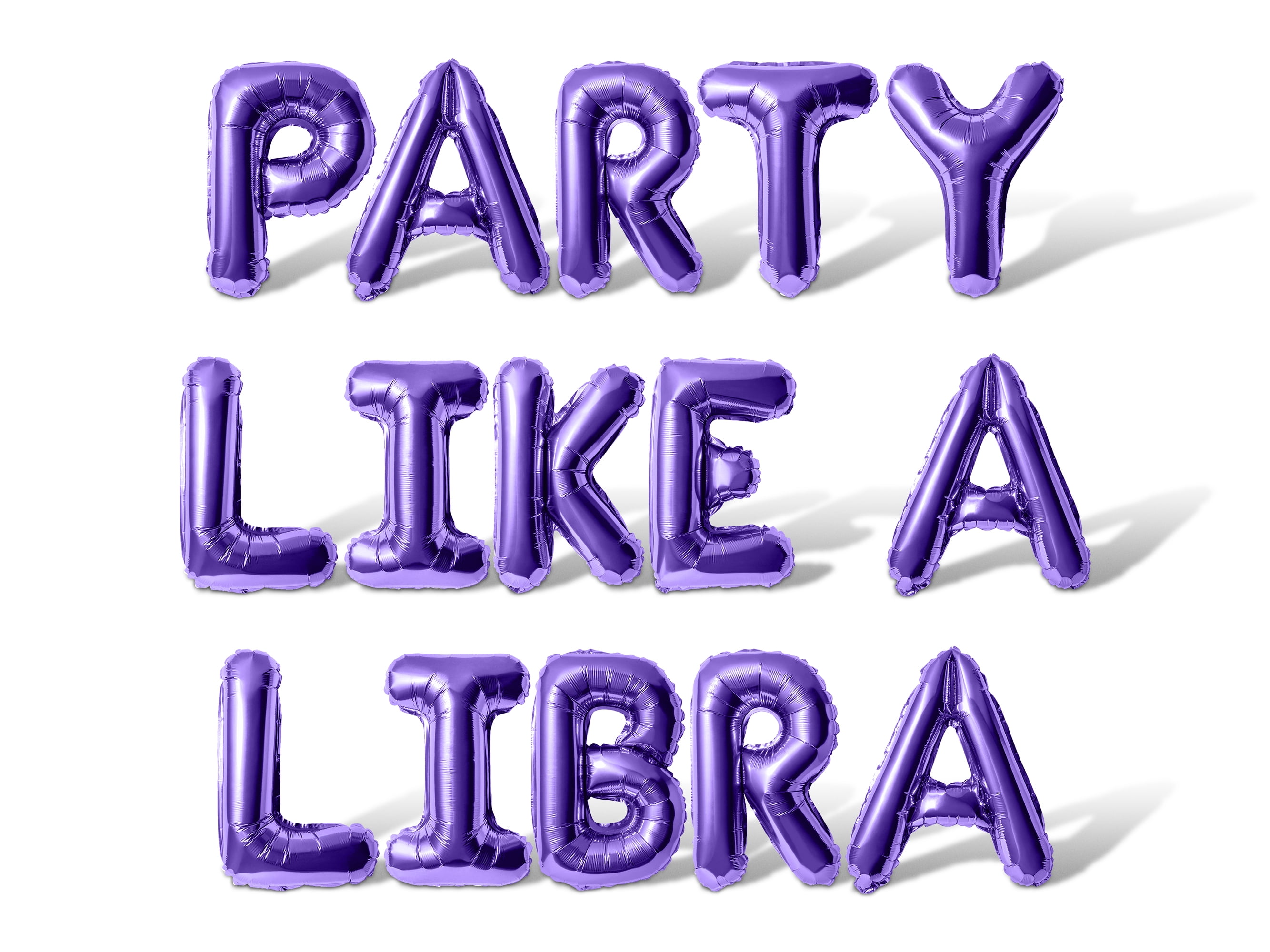 Letter Balloons - PARTY LIKE A LIBRA 16" Inch Alphabet Letters Foil ...