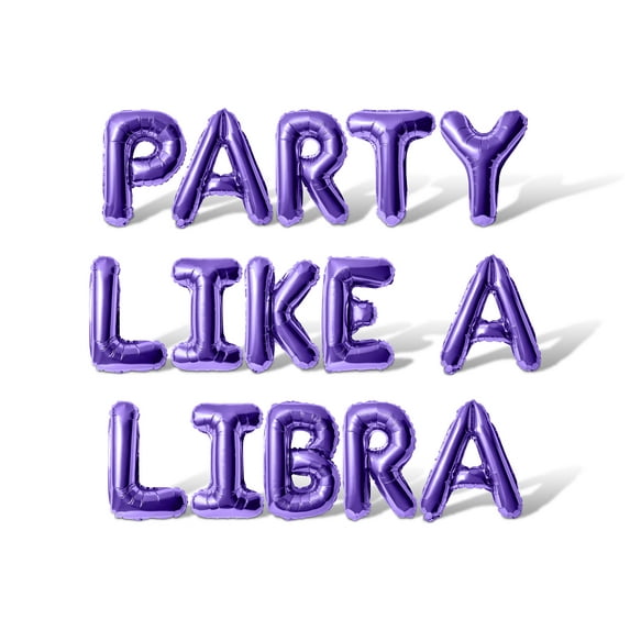 Letter Balloons - PARTY LIKE A LIBRA 16" Inch Alphabet Letters Foil ...
