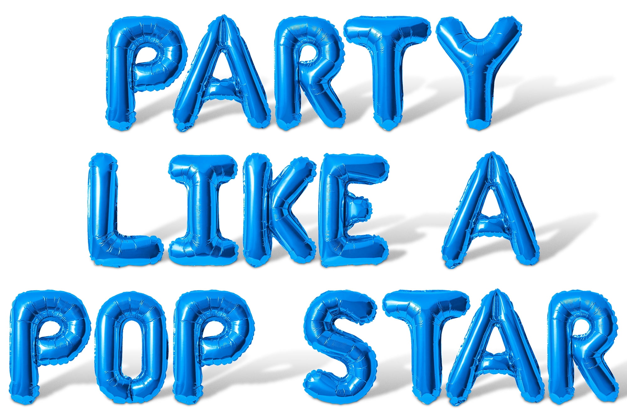 Letter Balloons - PARTY LIKE A POP STAR 16" Inch Alphabet Letters Foil ...