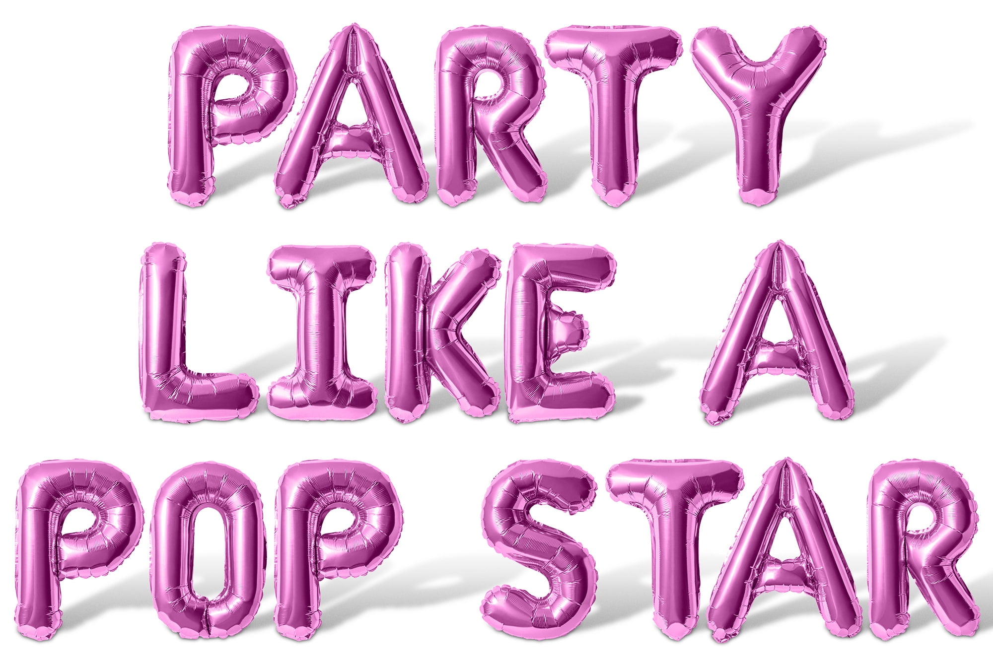 Letter Balloons - PARTY LIKE A POP STAR 16" Inch Alphabet Letters Foil Mylar Balloon Pop Star ...