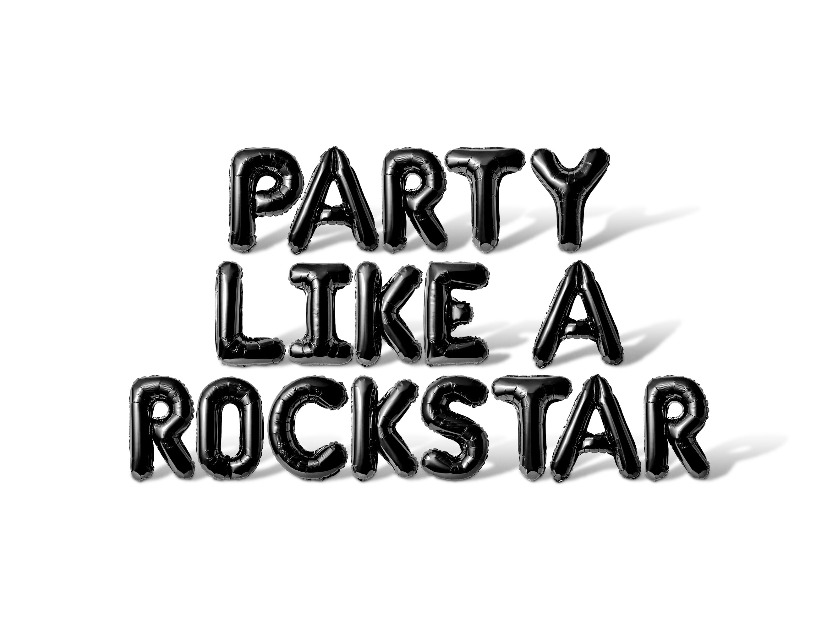 Letter Balloons - PARTY LIKE A ROCKSTAR 16" Inch Alphabet Letters Foil ...
