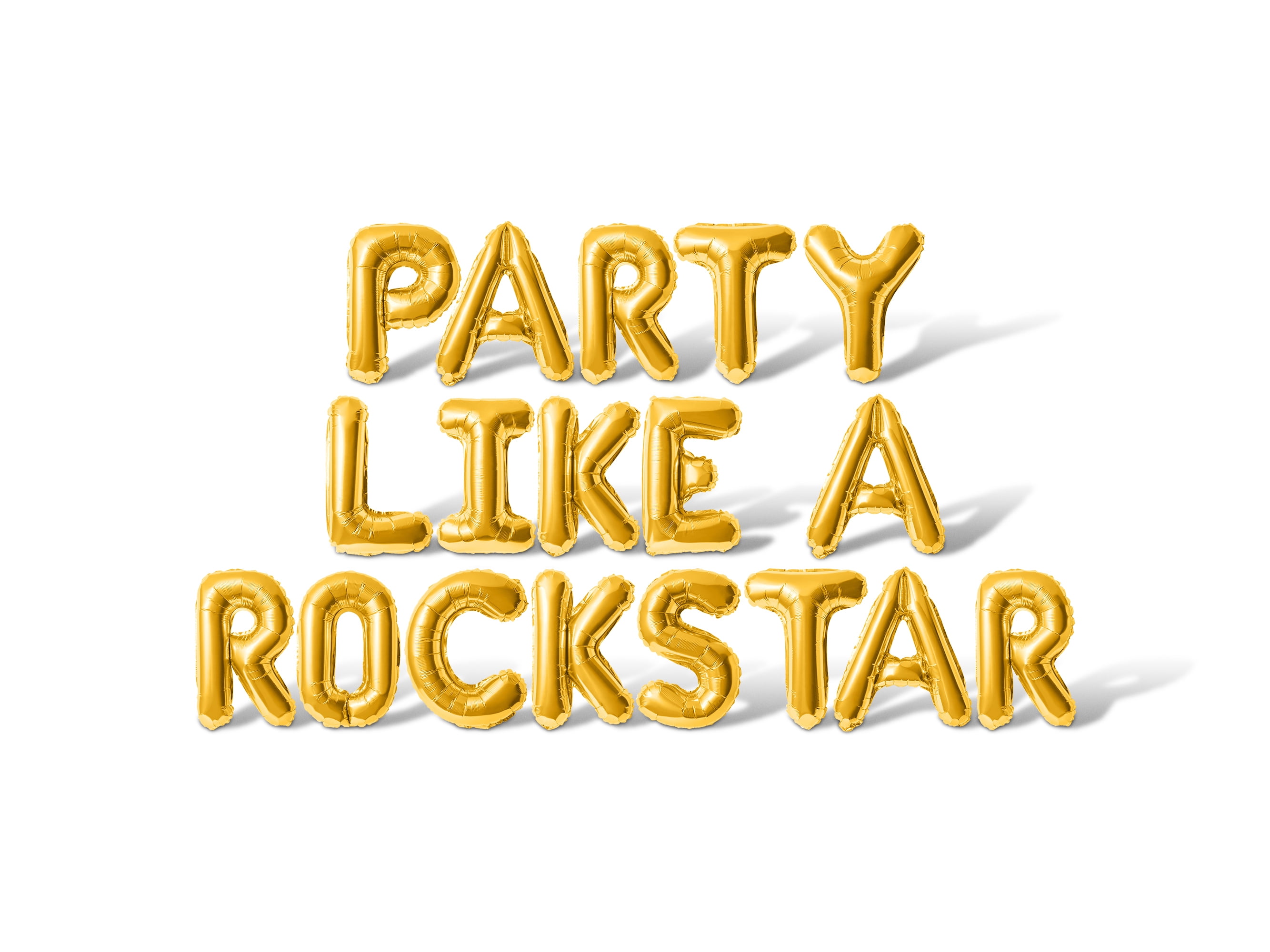 Letter Balloons - PARTY LIKE A ROCKSTAR 16" Inch Alphabet Letters Foil ...