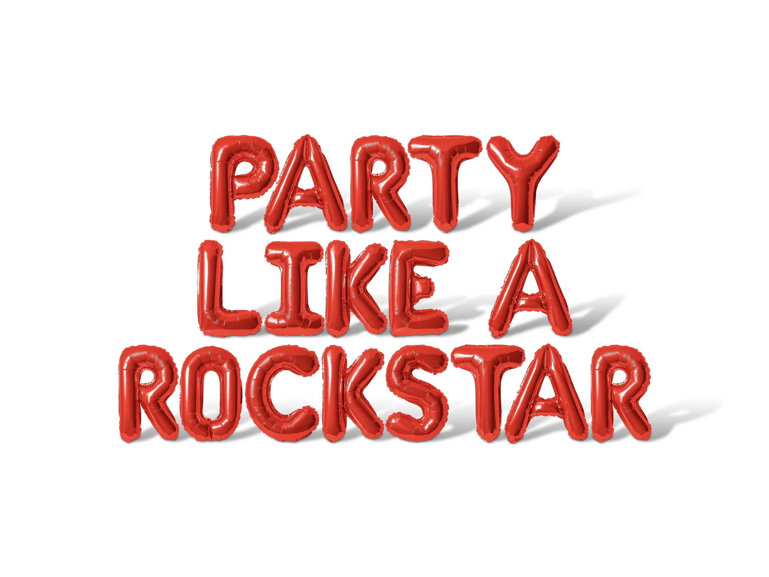 Letter Balloons - PARTY LIKE A ROCKSTAR 16" Inch Alphabet Letters Foil ...