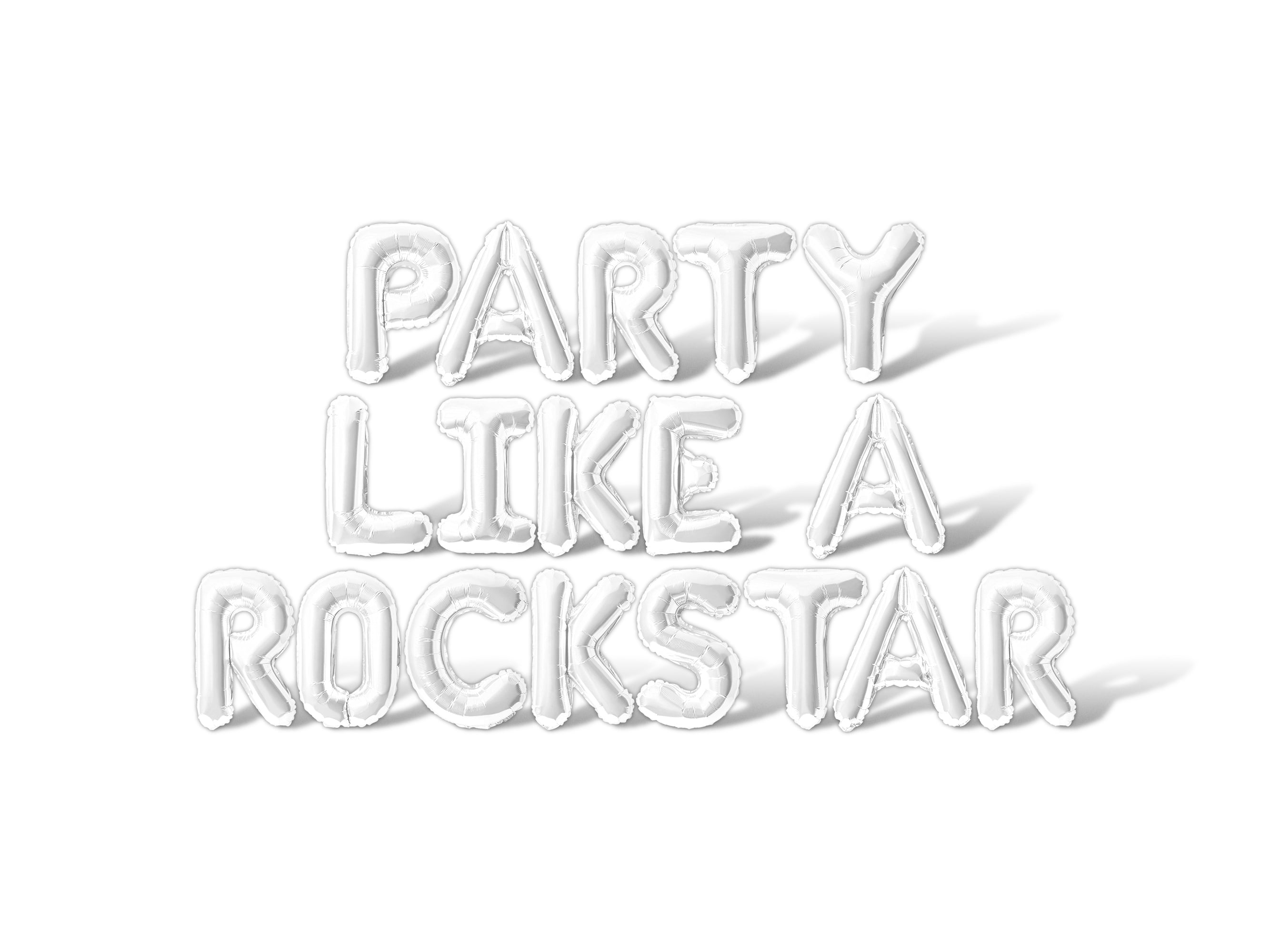 Letter Balloons - PARTY LIKE A ROCKSTAR 16" Inch Alphabet Letters Foil ...