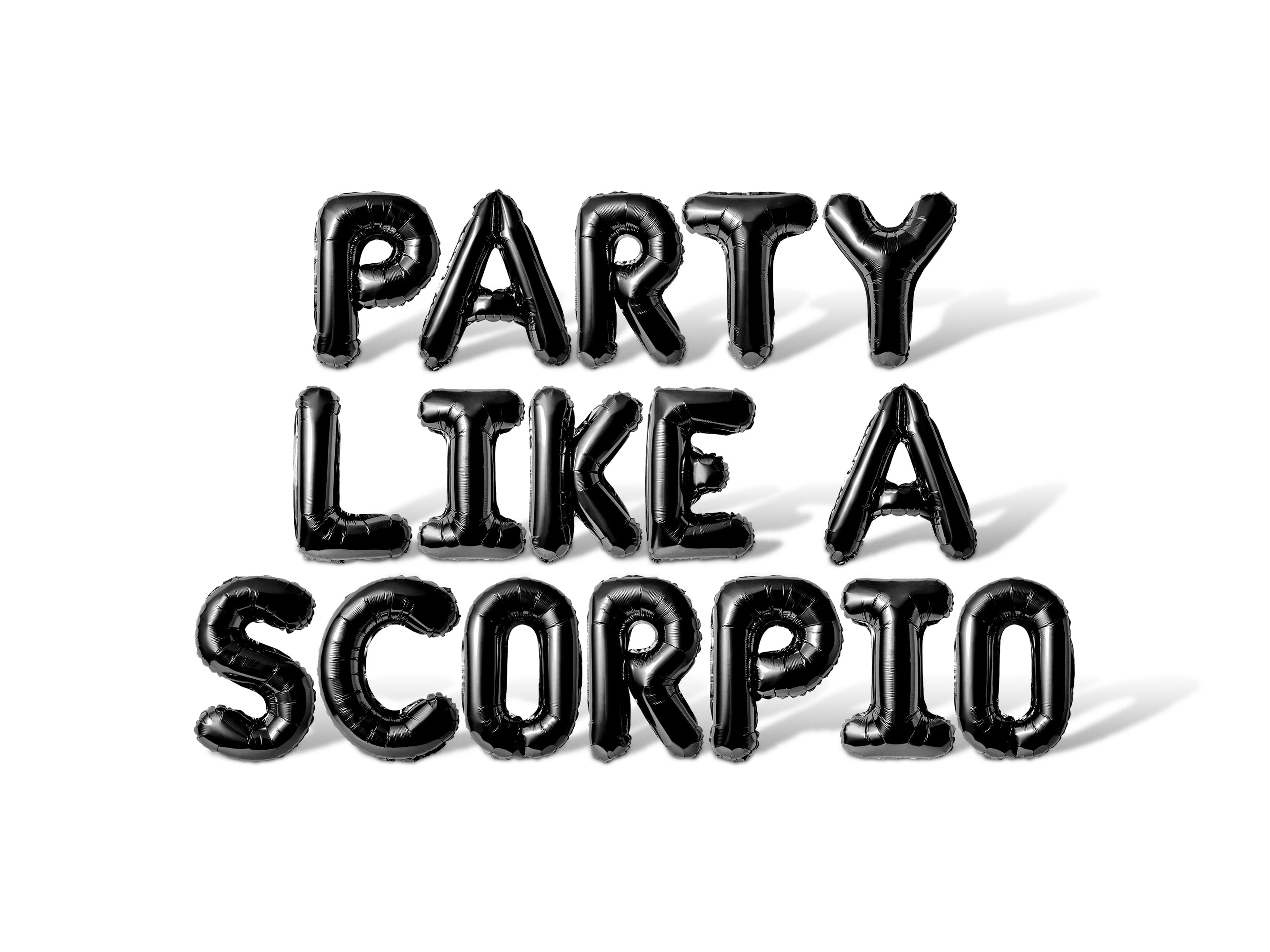 Letter Balloons - PARTY LIKE A SCORPIO 16" Inch Alphabet Letters Foil ...