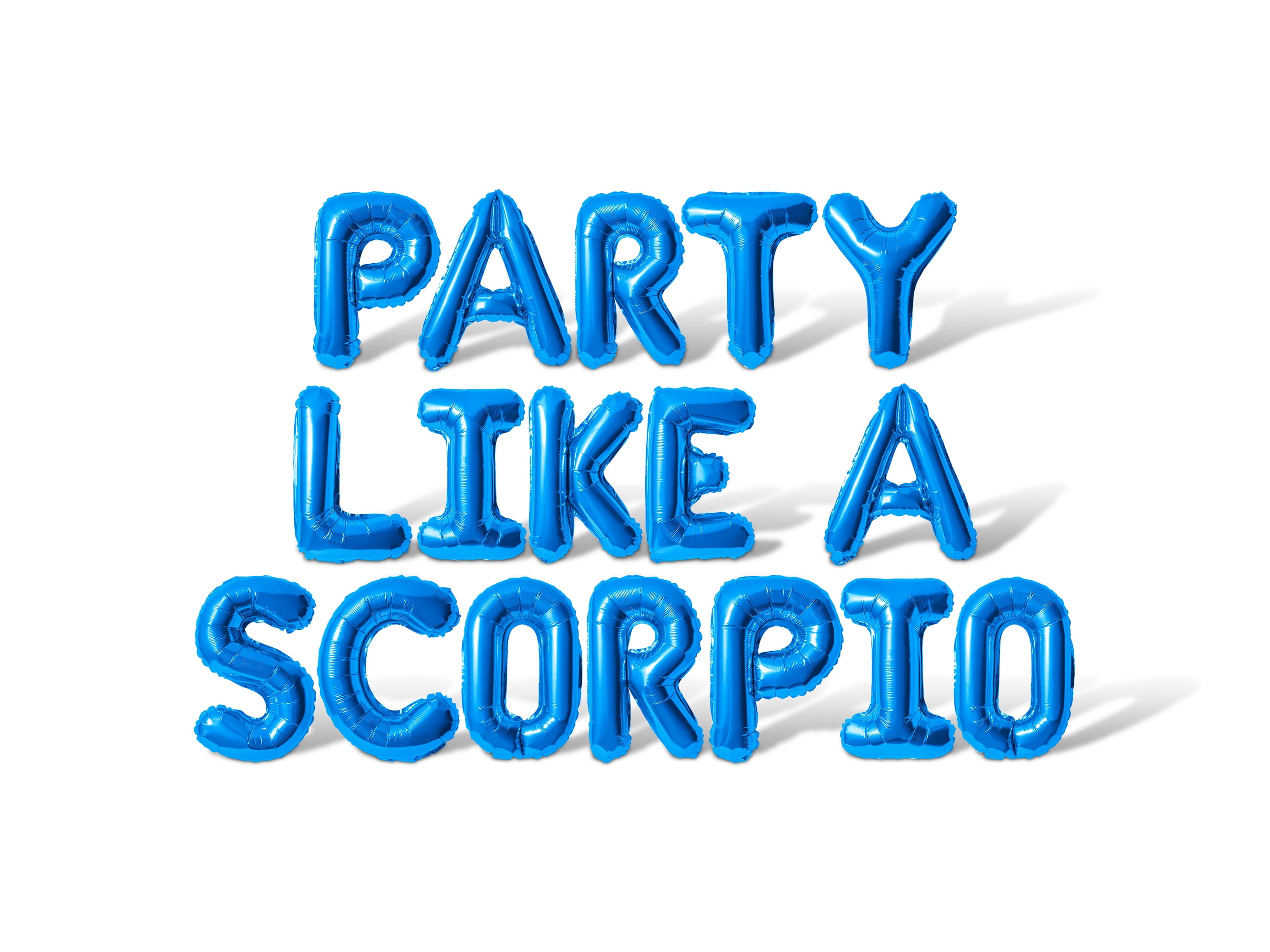 Letter Balloons - PARTY LIKE A SCORPIO 16" Inch Alphabet Letters Foil ...