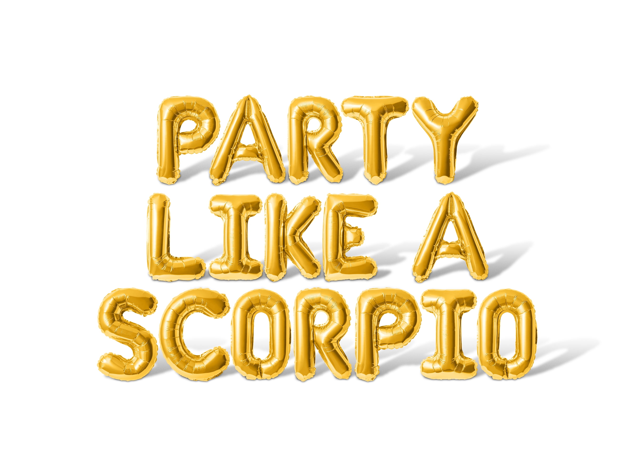 Letter Balloons - PARTY LIKE A SCORPIO 16" Inch Alphabet Letters Foil ...