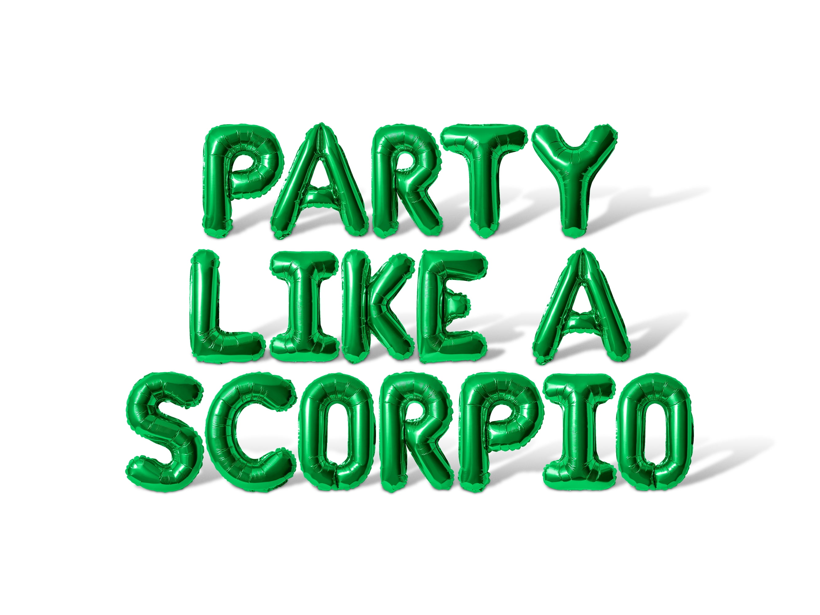 Letter Balloons - PARTY LIKE A SCORPIO 16" Inch Alphabet Letters Foil ...