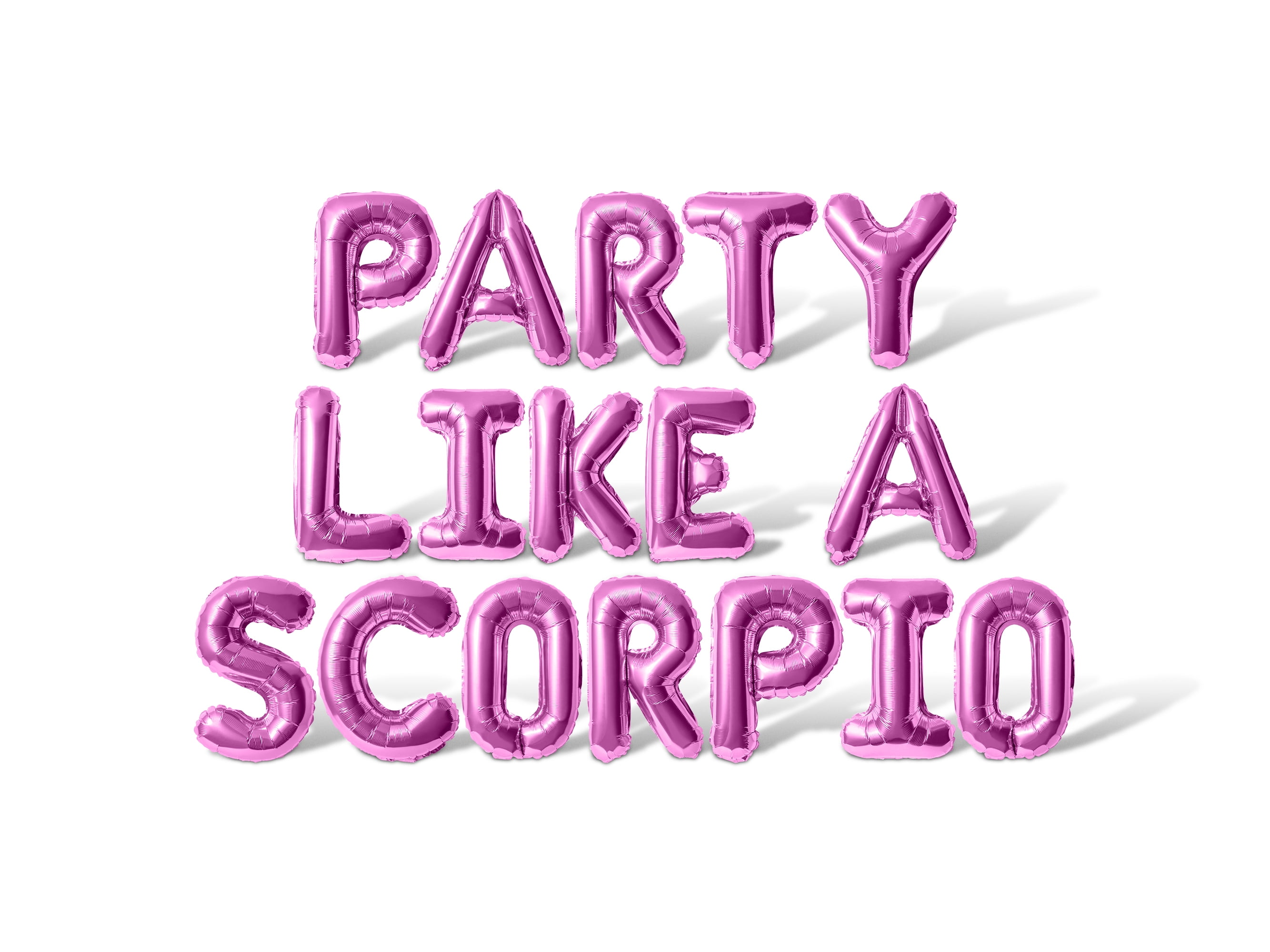 Letter Balloons - PARTY LIKE A SCORPIO 16" Inch Alphabet Letters Foil ...