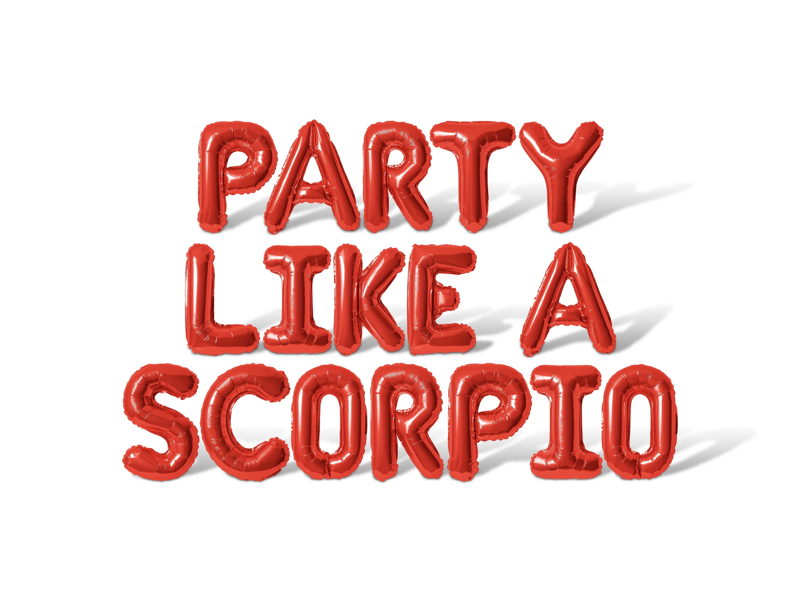 Letter Balloons - PARTY LIKE A SCORPIO 16" Inch Alphabet Letters Foil ...