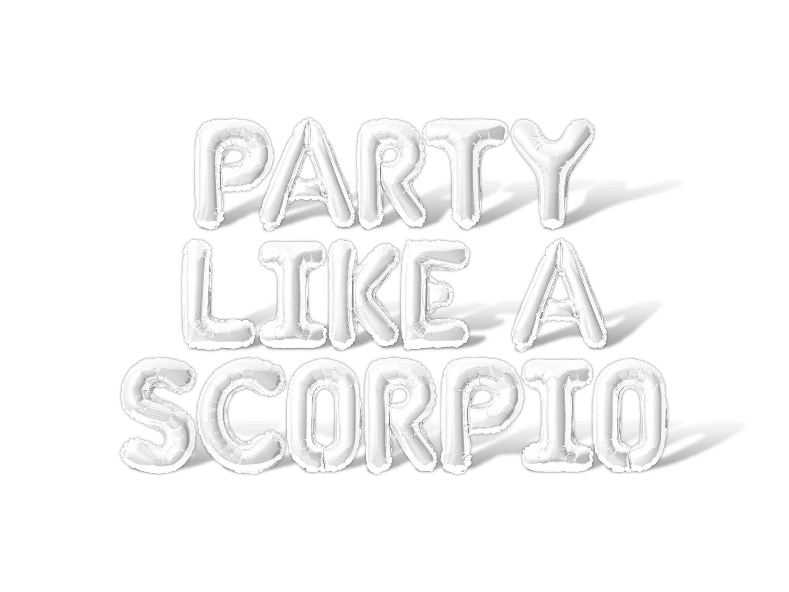 Letter Balloons - PARTY LIKE A SCORPIO 16" Inch Alphabet Letters Foil ...