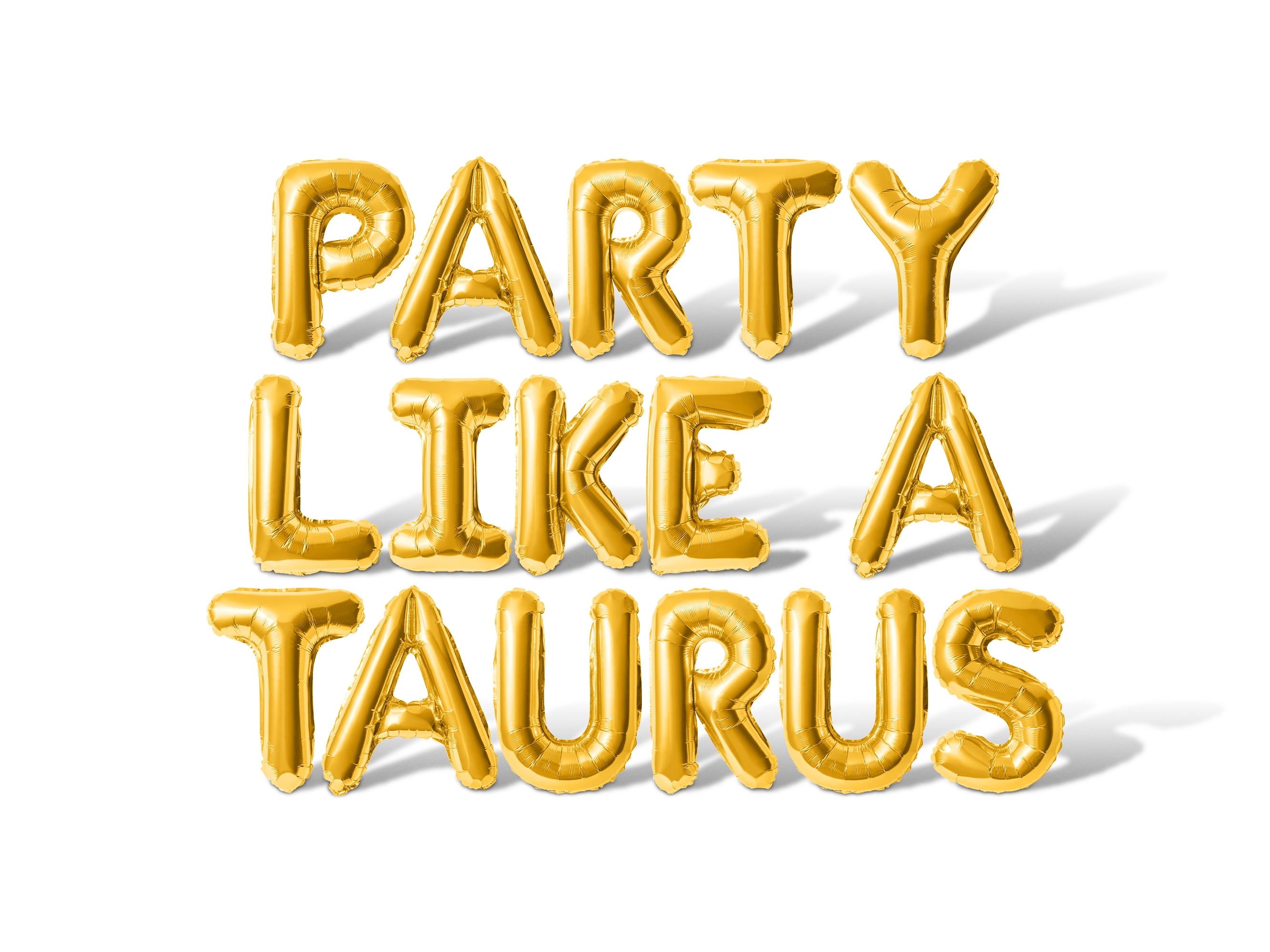 Letter Balloons - PARTY LIKE A TAURUS 16" Inch Alphabet Letters Foil ...