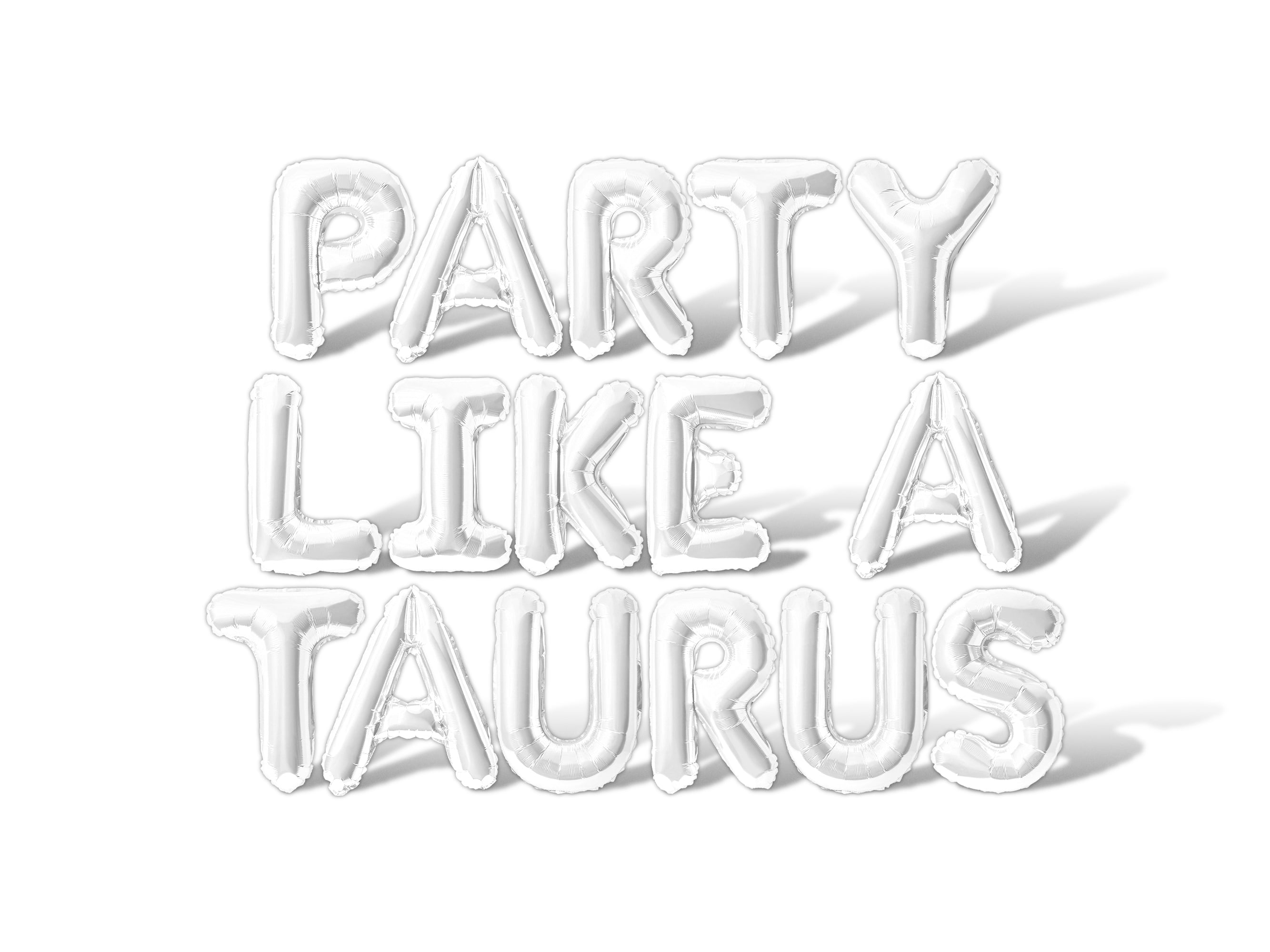 Letter Balloons - PARTY LIKE A TAURUS 16" Inch Alphabet Letters Foil ...