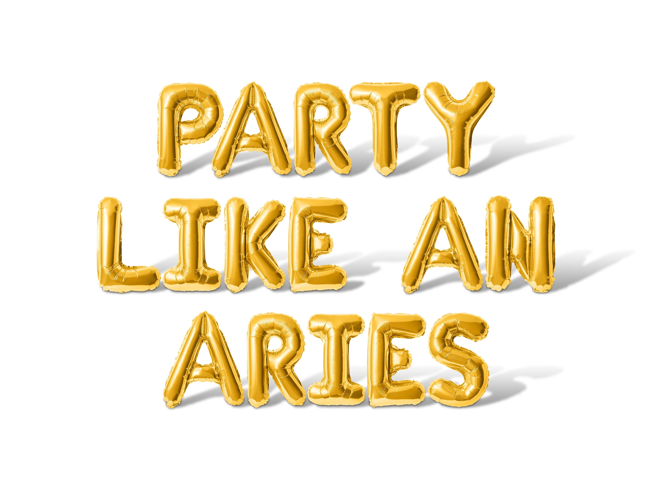 Letter Balloons - PARTY LIKE AN ARIES 16" Inch Alphabet Letters Foil ...