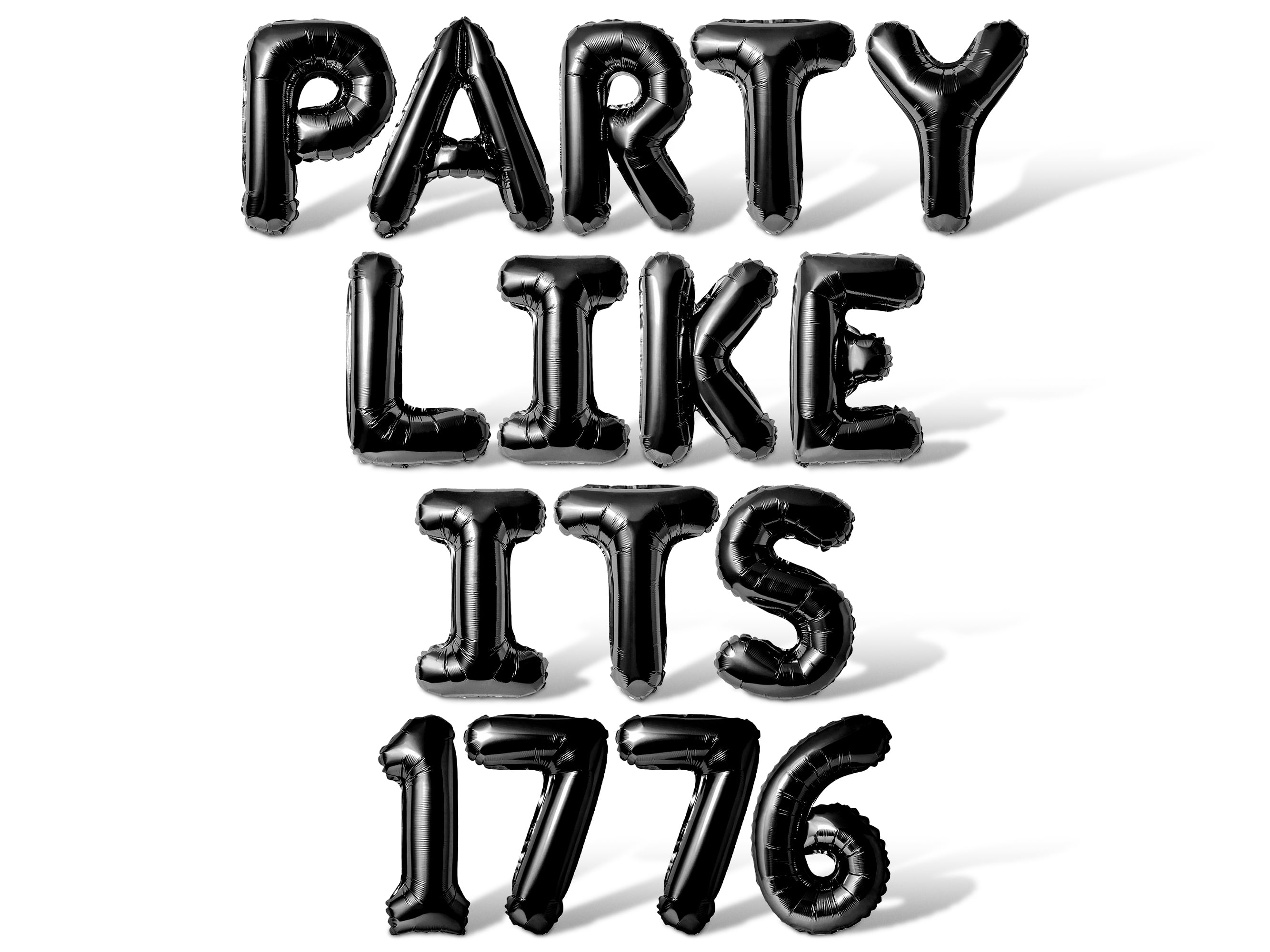 Letter Balloons - PARTY LIKE ITS 1776 16" Inch Alphabet Letters Foil ...