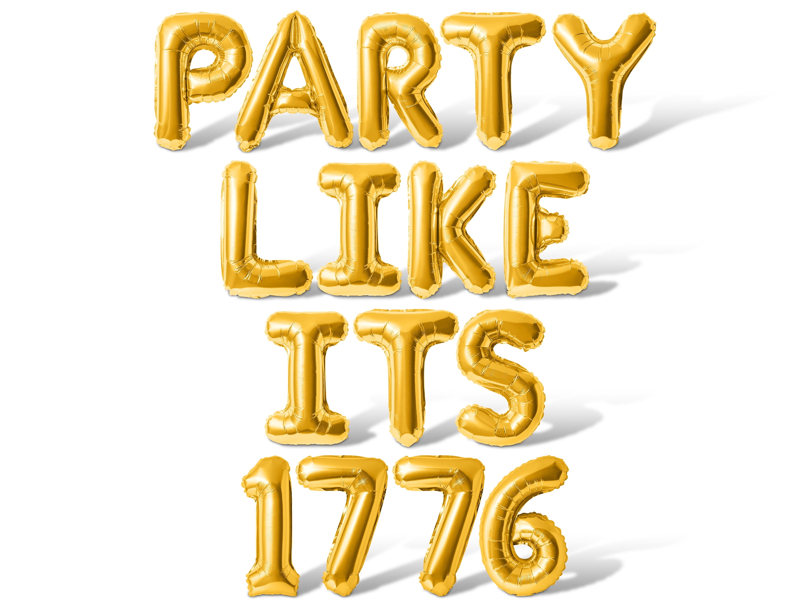 Letter Balloons - PARTY LIKE ITS 1776 16" Inch Alphabet Letters Foil ...