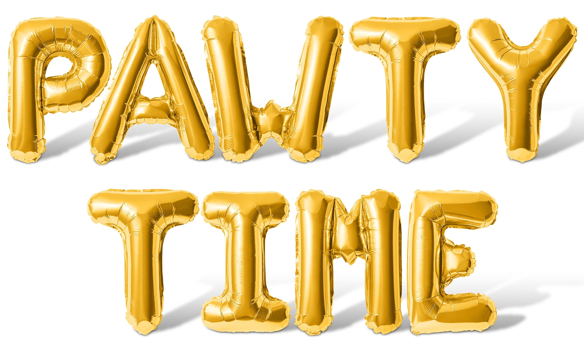 Letter Balloons - PAWTY TIME 16" Inch Alphabet Letters Foil Mylar ...