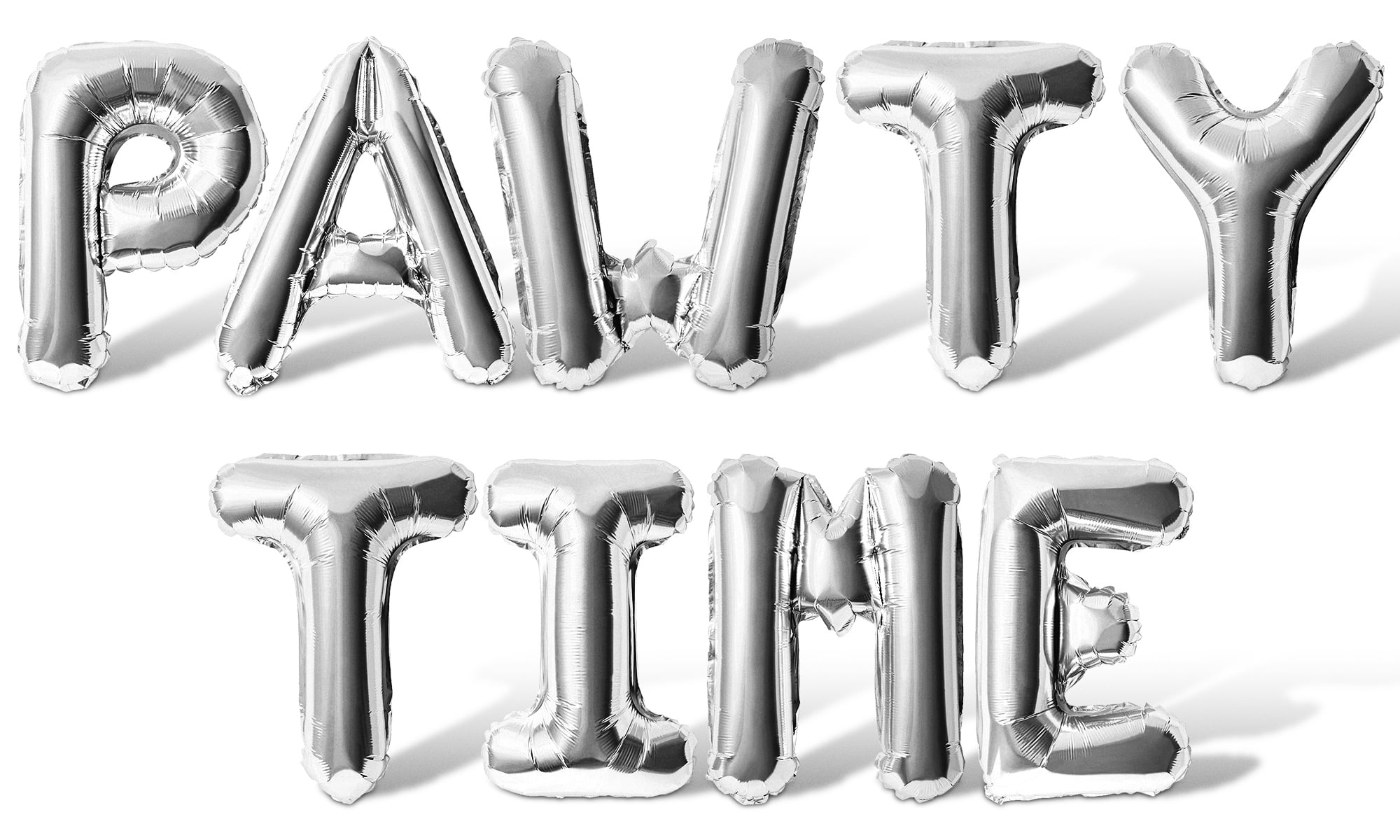 Letter Balloons - PAWTY TIME 16" Inch Alphabet Letters Foil Mylar ...