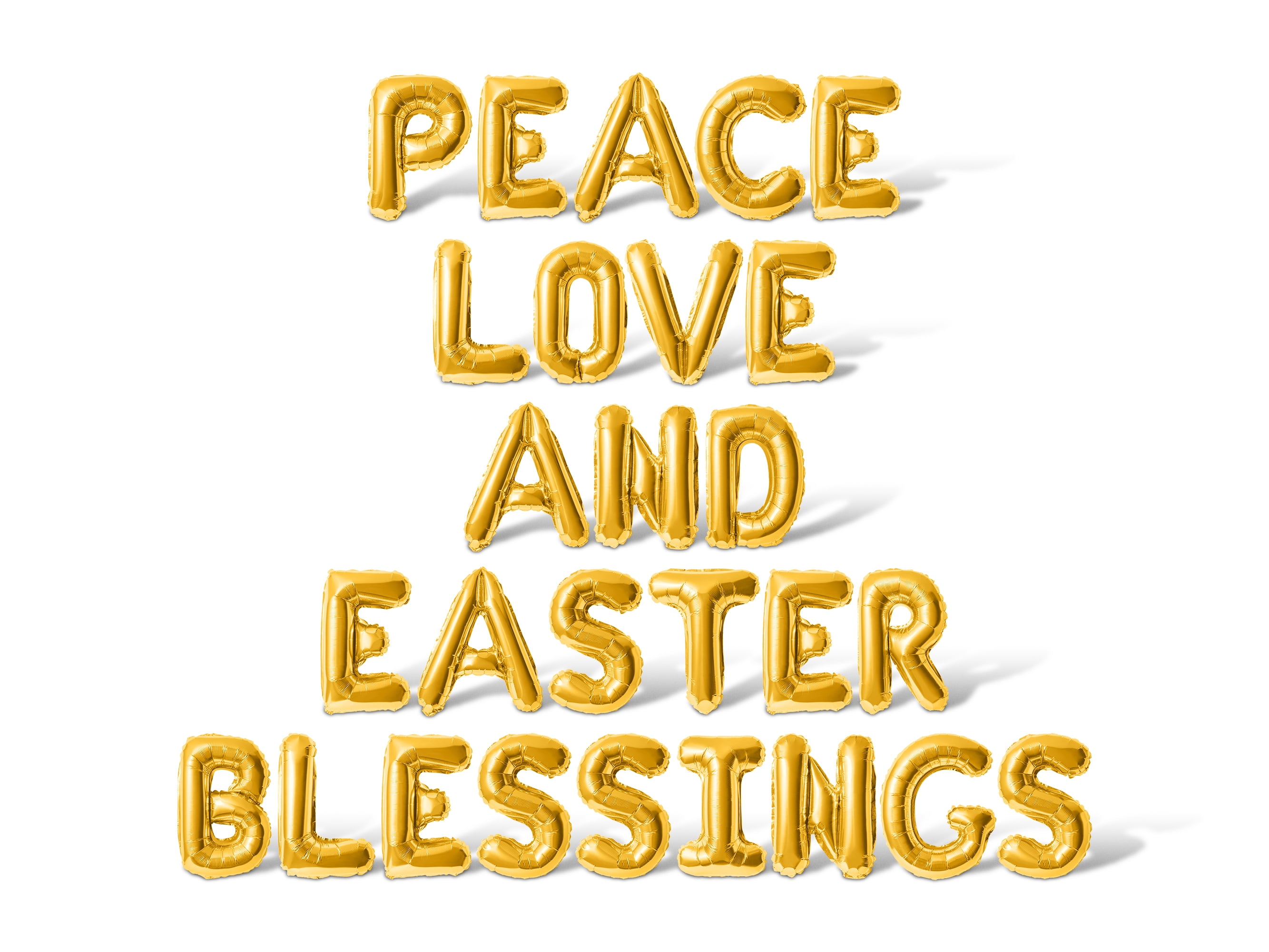 Letter Balloons - PEACE LOVE AND EASTER BLESSINGS 16" Inch Alphabet ...
