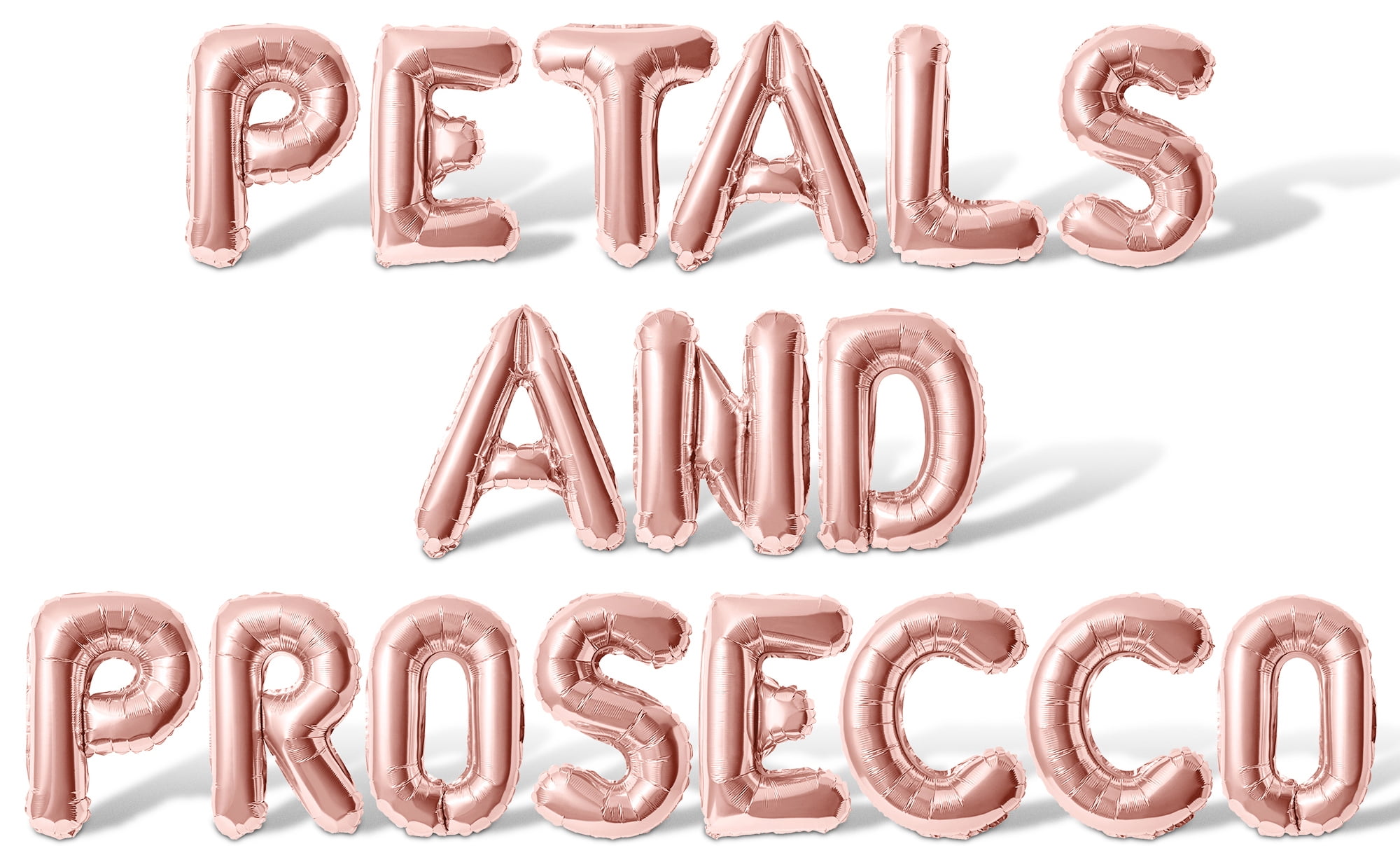 Letter Balloons - PETALS AND PROSECCO 16" Inch Alphabet Letters Foil ...