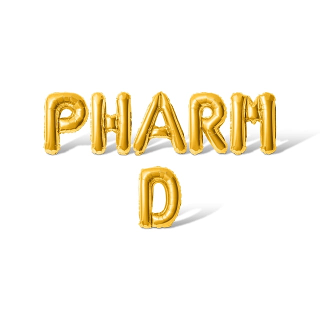 Letter Balloons - PHARM D 16" Inch Alphabet Letters Foil Mylar Balloon ...