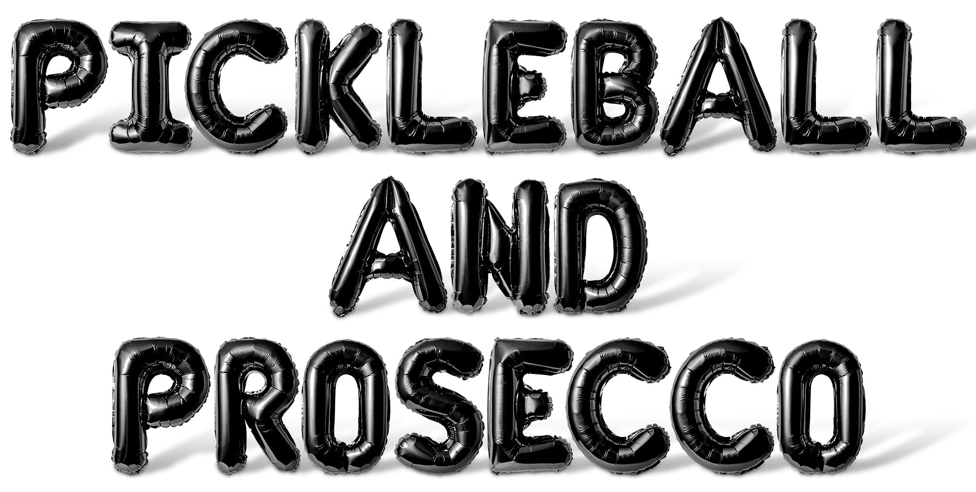Letter Balloons - PICKLEBALL AND PROSECCO 16" Inch Alphabet Letters ...