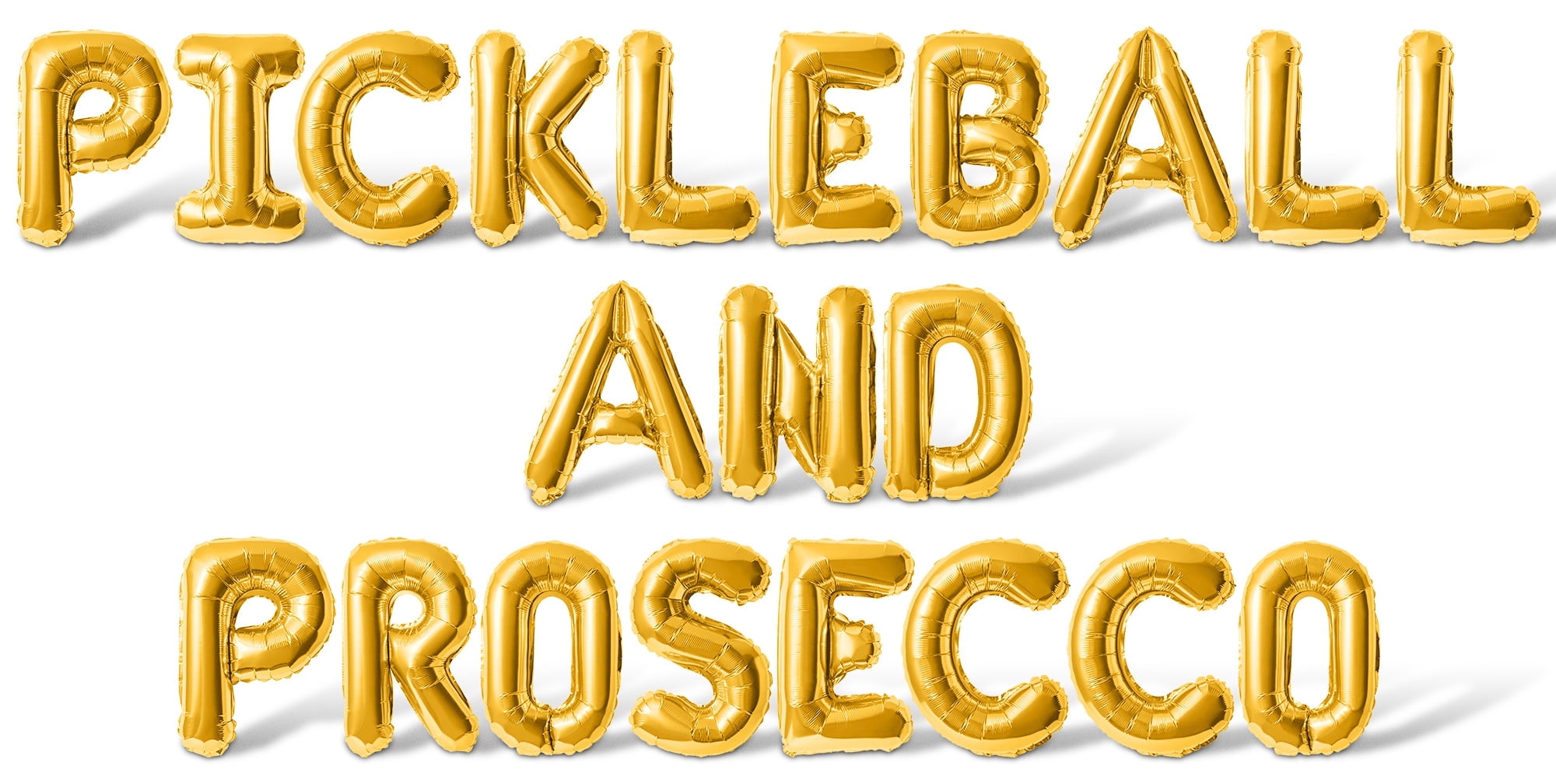 Letter Balloons - PICKLEBALL AND PROSECCO 16" Inch Alphabet Letters ...