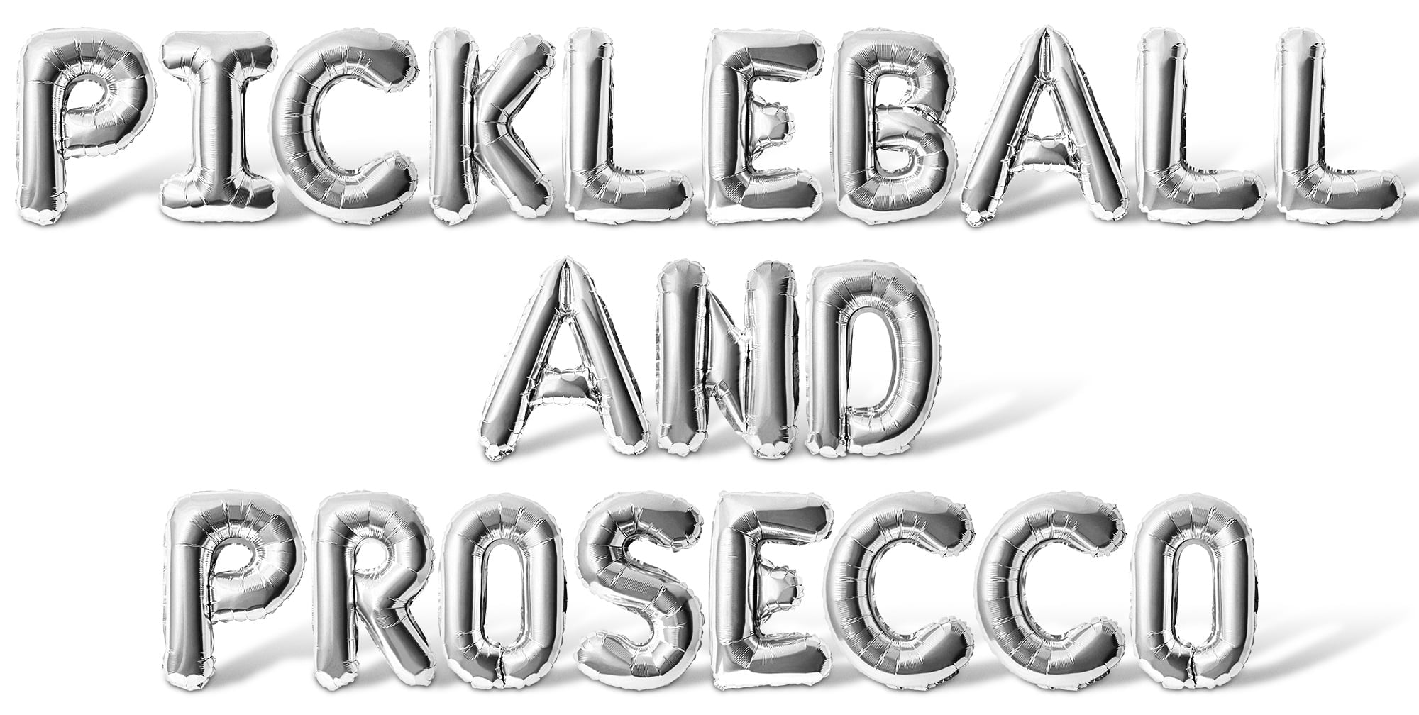 Letter Balloons - PICKLEBALL AND PROSECCO 16" Inch Alphabet Letters ...