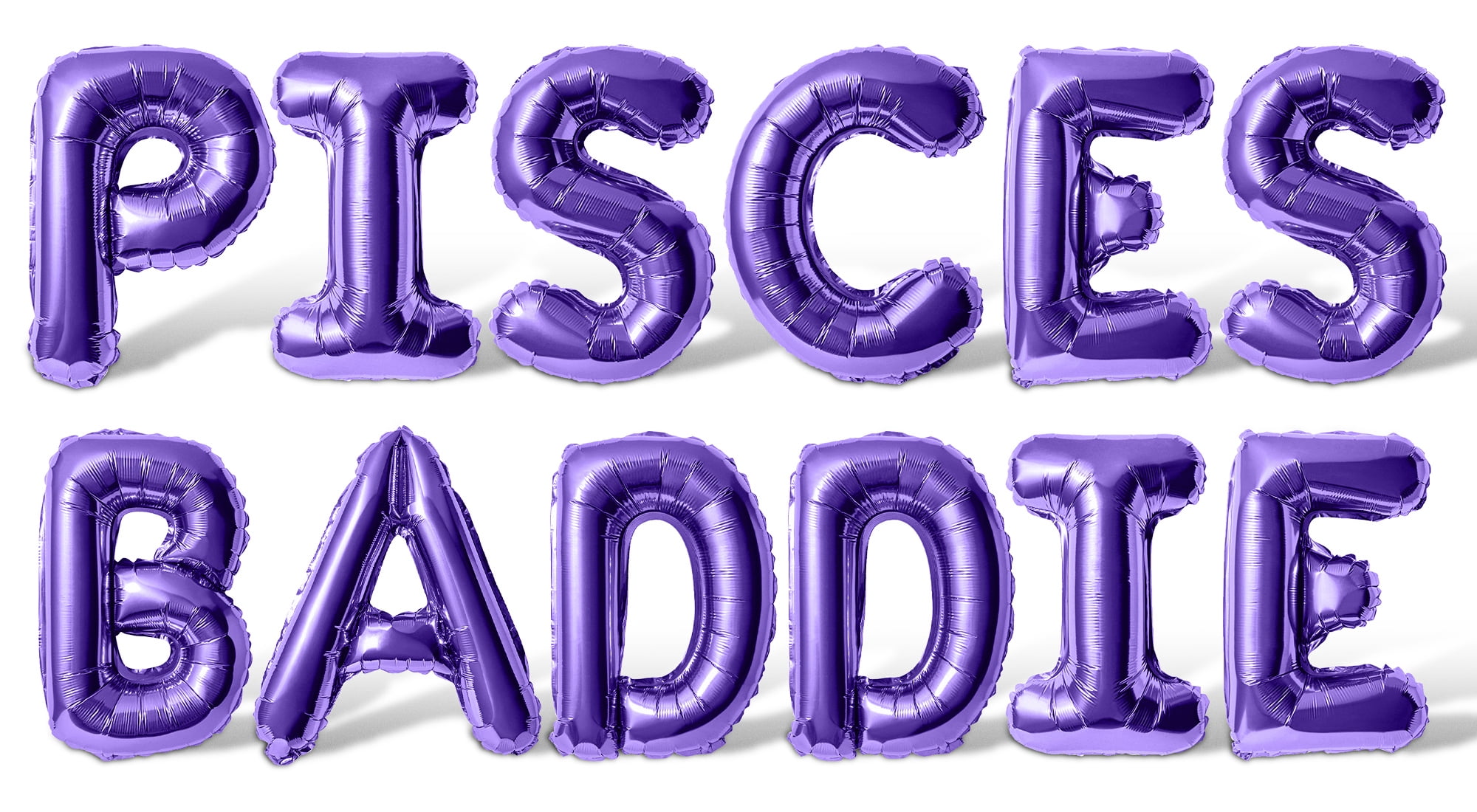 Letter Balloons - PISCES BADDIE 16" Inch Alphabet Letters Foil Mylar ...