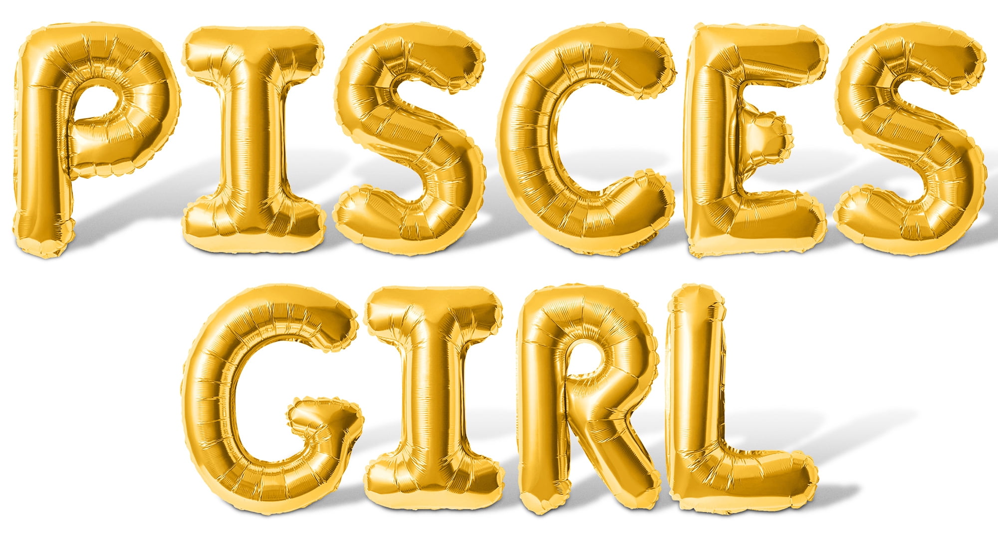 Letter Balloons - PISCES GIRL 16" Inch Alphabet Letters Foil Mylar ...