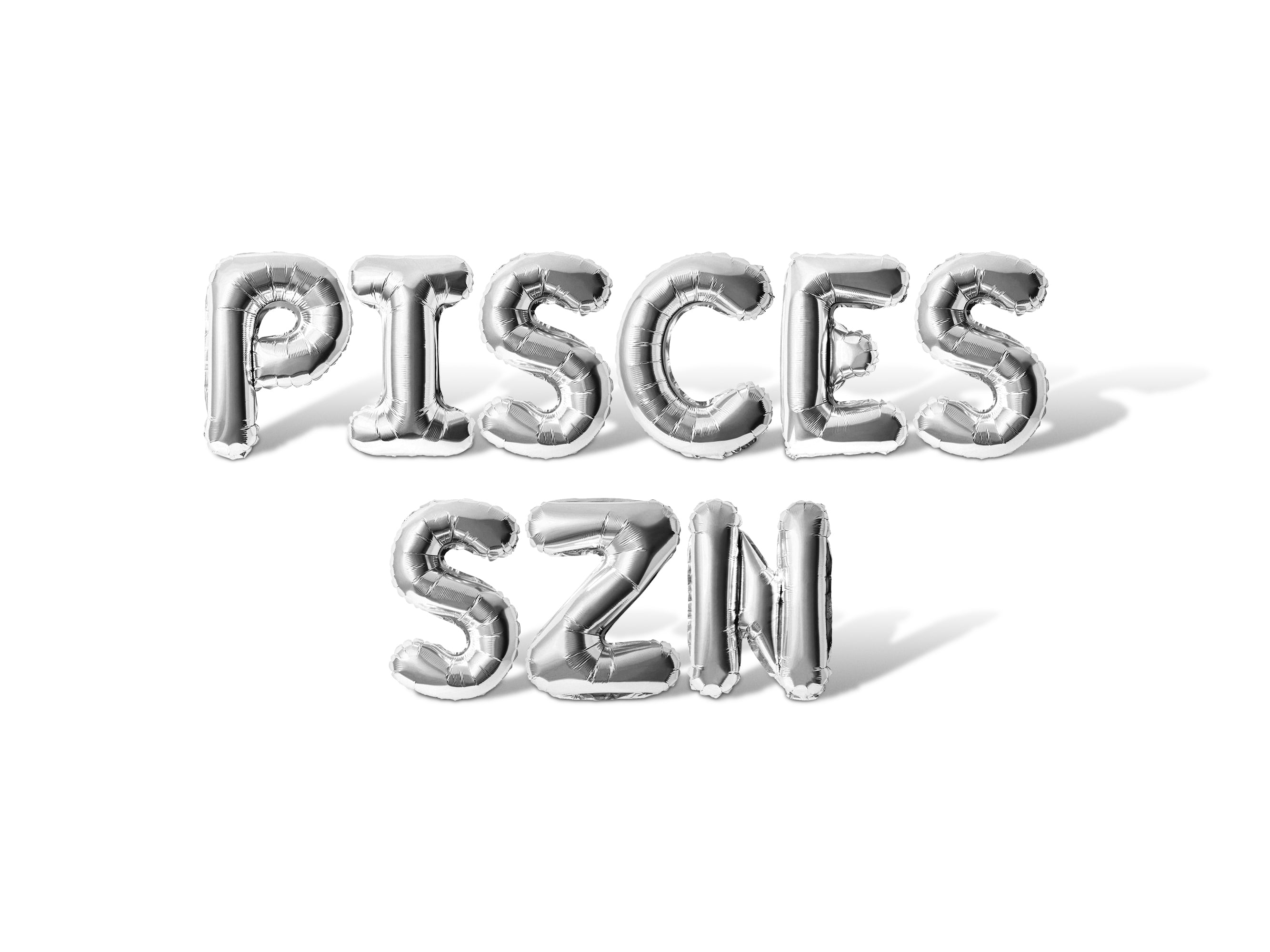 Letter Balloons - PISCES SZN 16" Inch Alphabet Letters Foil Mylar ...